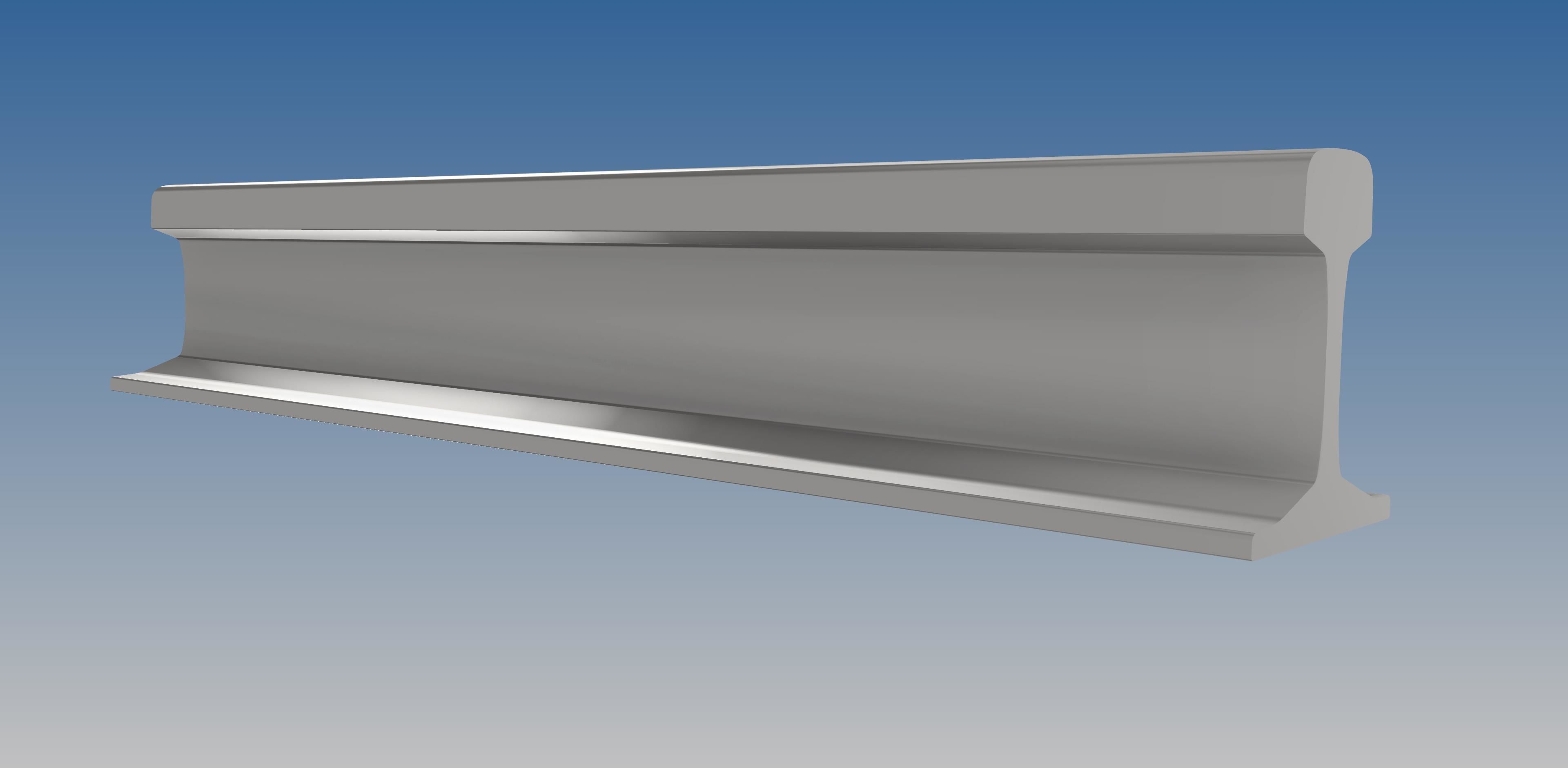 British Standard-EN13674 60E1 rail 3D model | CGTrader