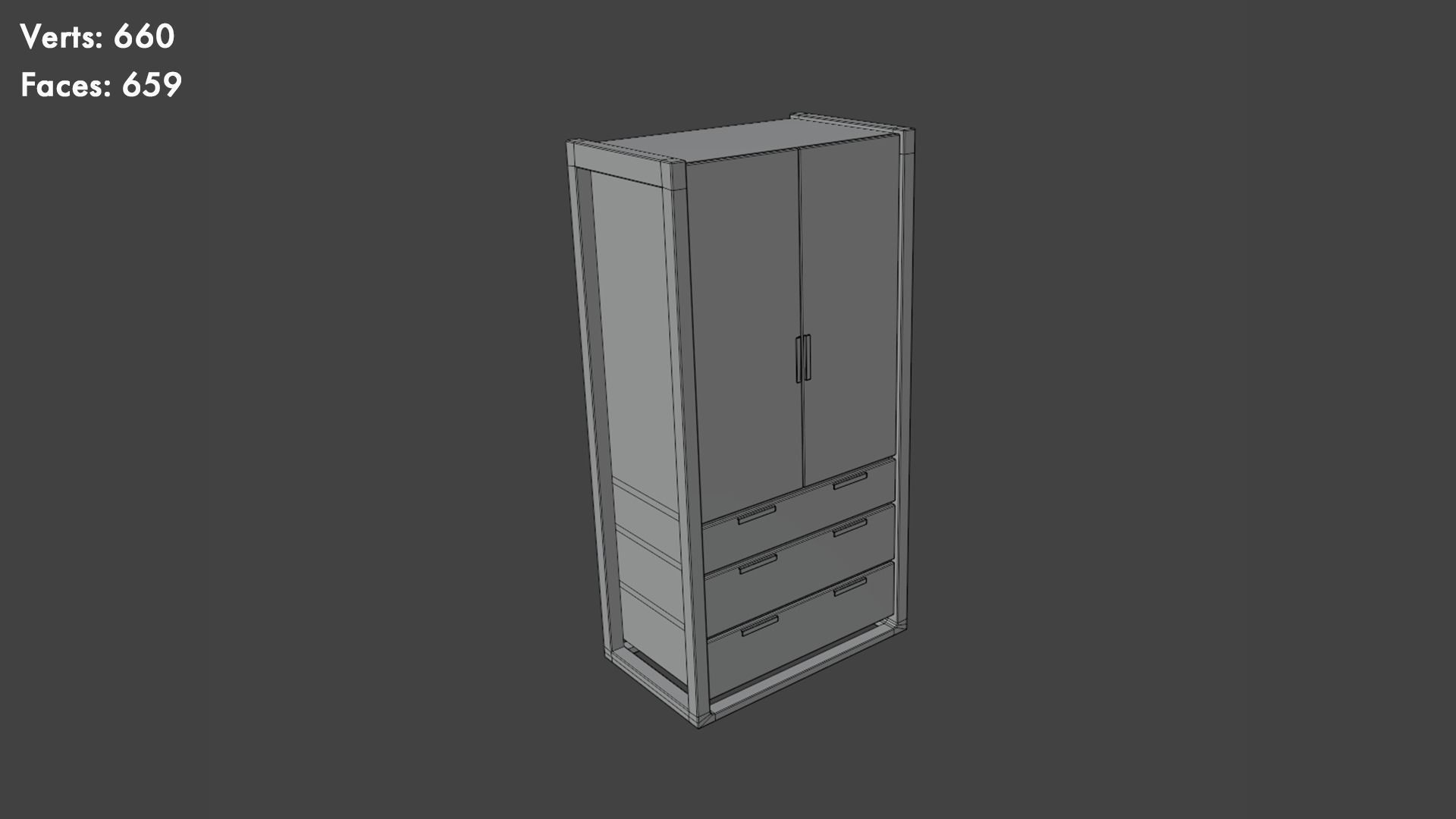 3D model Low Poly Wardrobes Pack VR / AR / low-poly | CGTrader