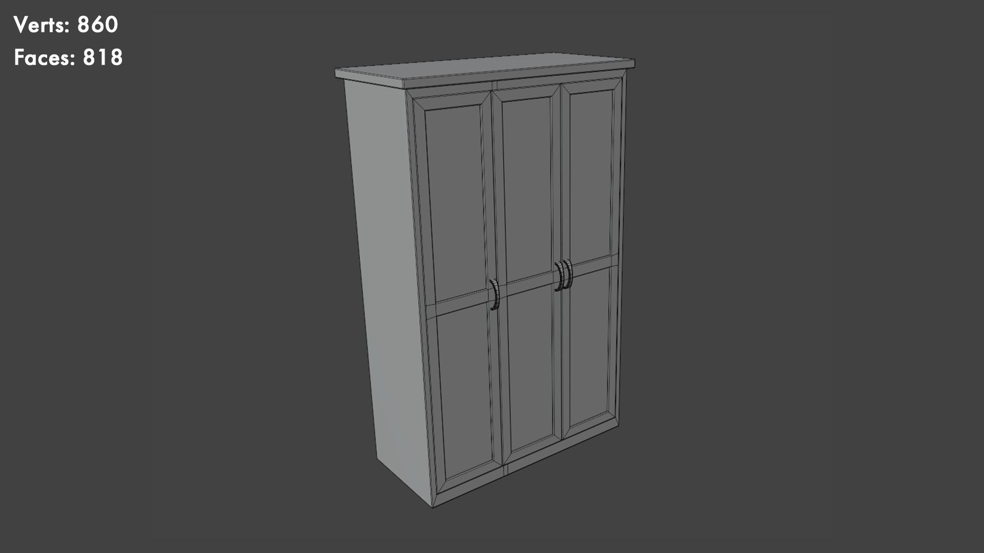 3D model Low Poly Wardrobes Pack VR / AR / low-poly | CGTrader