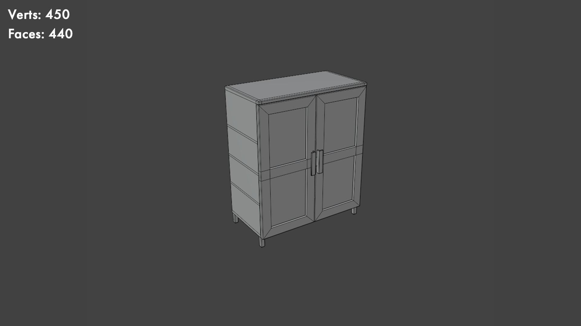 3D model Low Poly Cabinets Pack VR / AR / low-poly | CGTrader