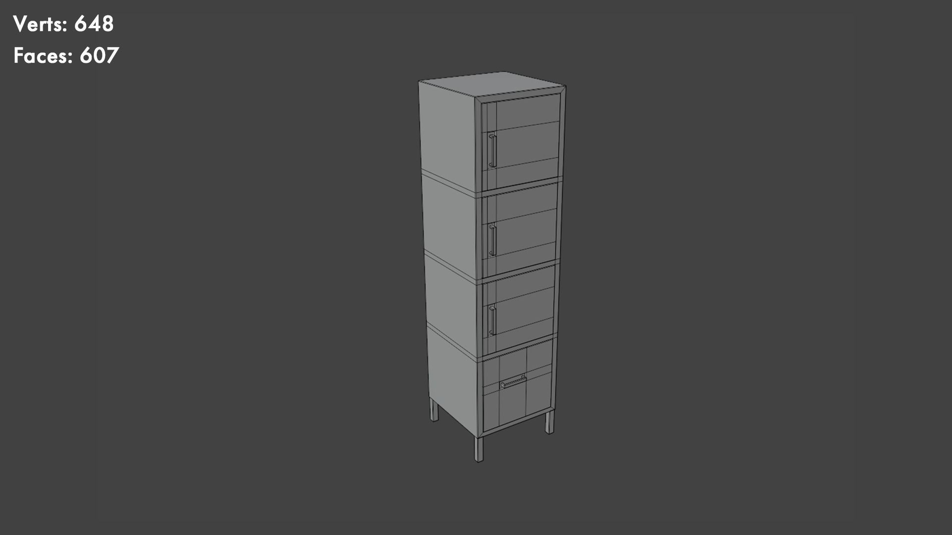 3D model Low Poly Cabinets Pack VR / AR / low-poly | CGTrader