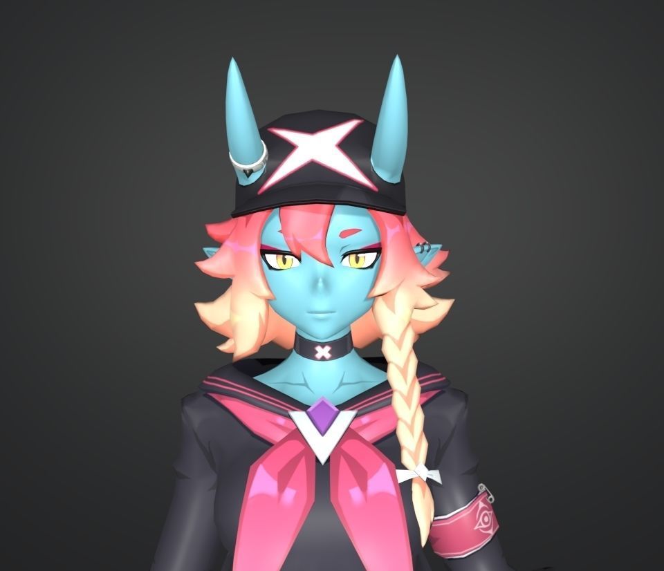 omega strikers mako 3D model animated rigged | CGTrader