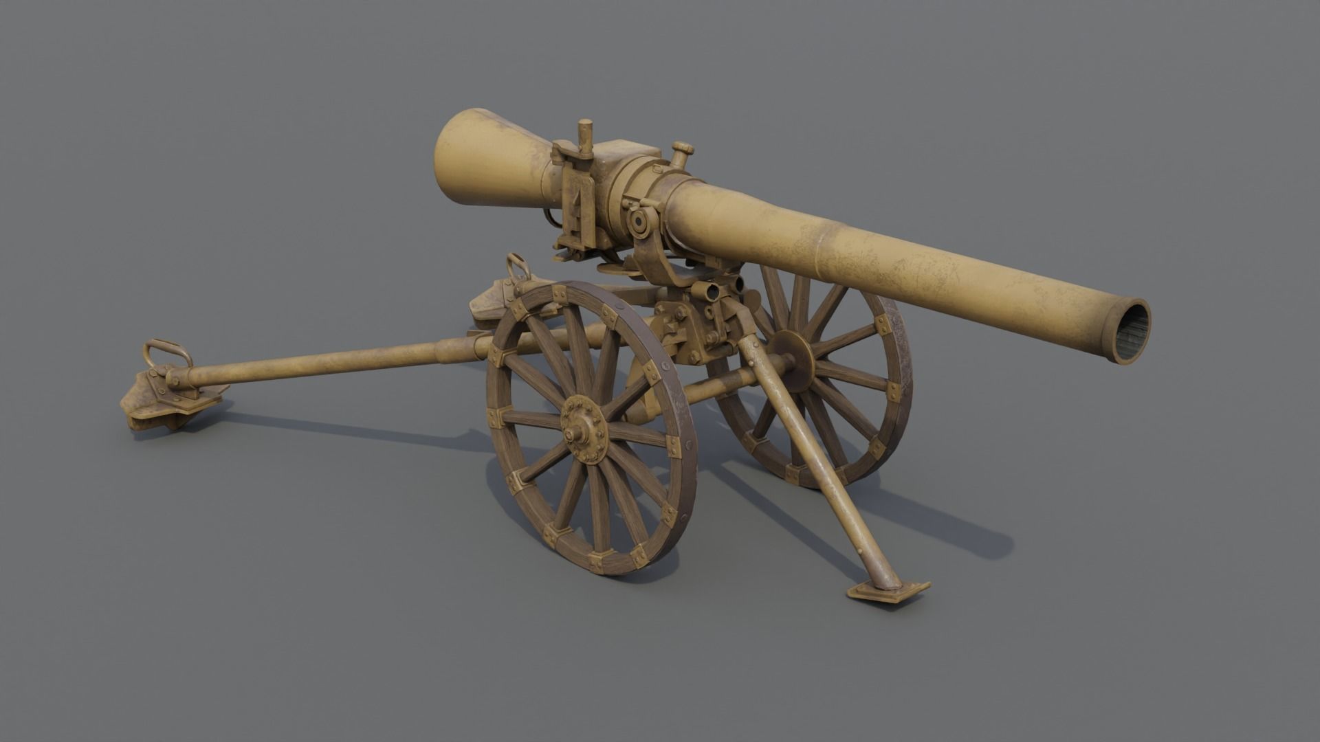 3D model Type 4 105mm Recoilless Gun VR / AR / low-poly | CGTrader