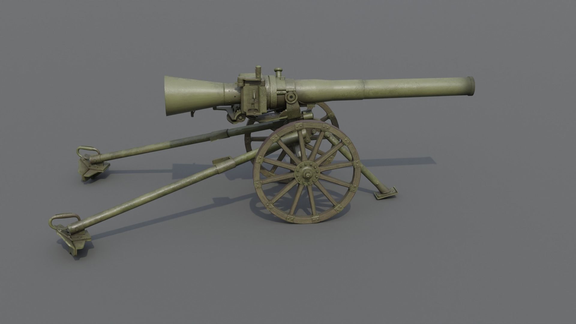 3D model Type 4 105mm Recoilless Gun VR / AR / low-poly | CGTrader