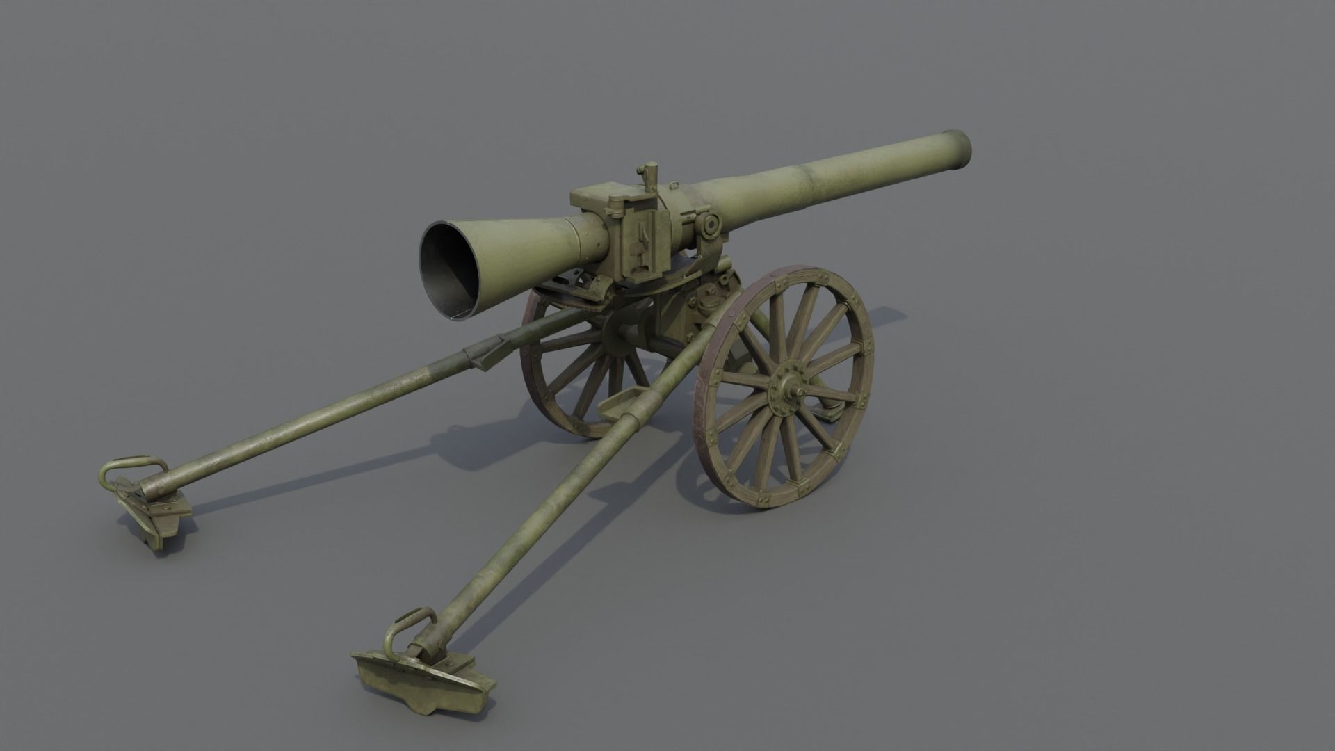 3D model Type 4 105mm Recoilless Gun VR / AR / low-poly | CGTrader