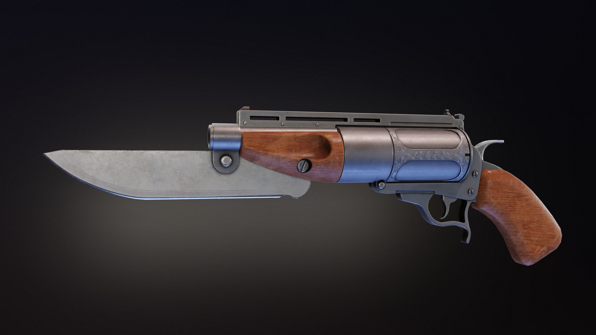 3D model Ghoul Revolver VR / AR / low-poly | CGTrader