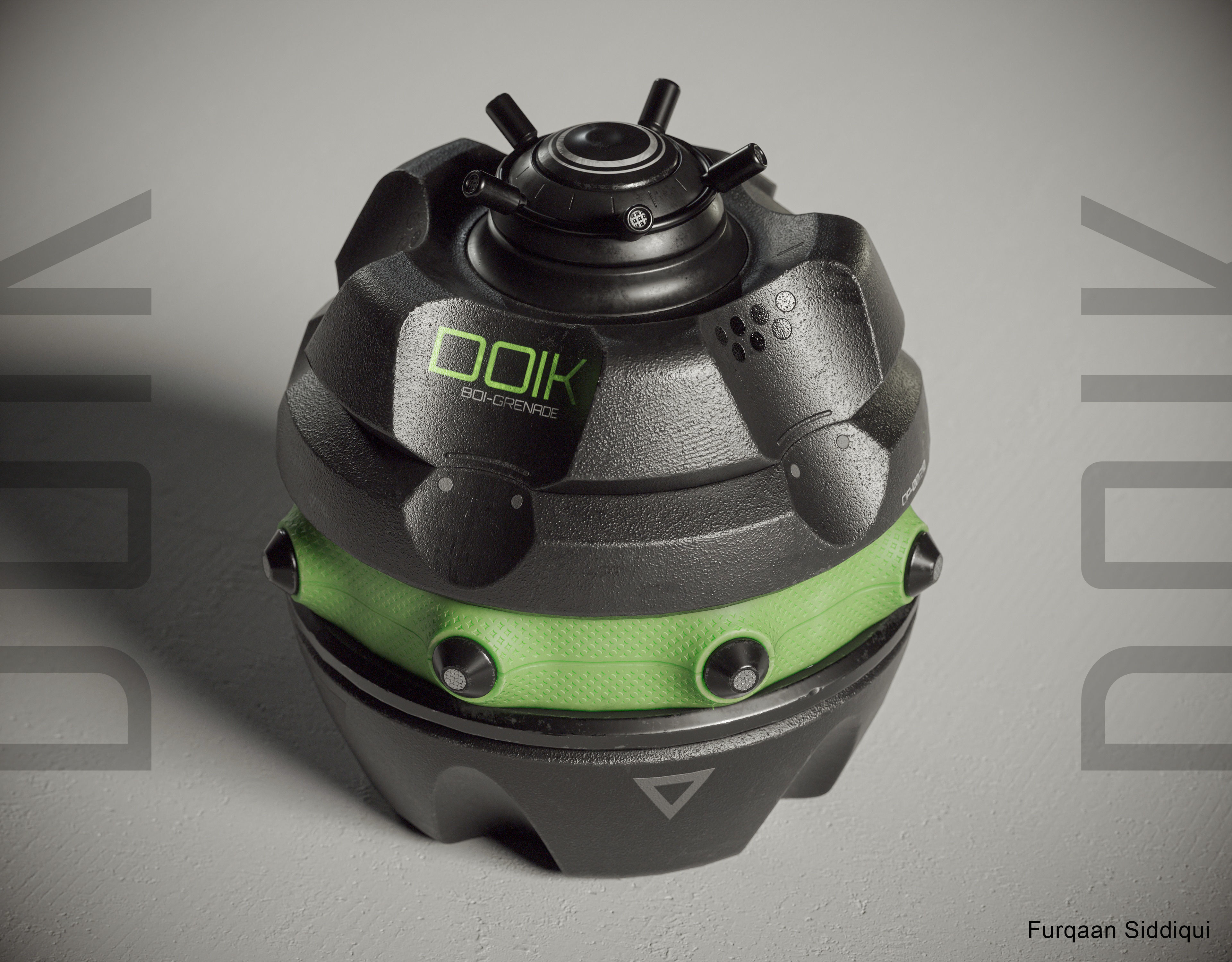 3D model Sci-fi Bio Grenade Doik PBR VR / AR / low-poly | CGTrader