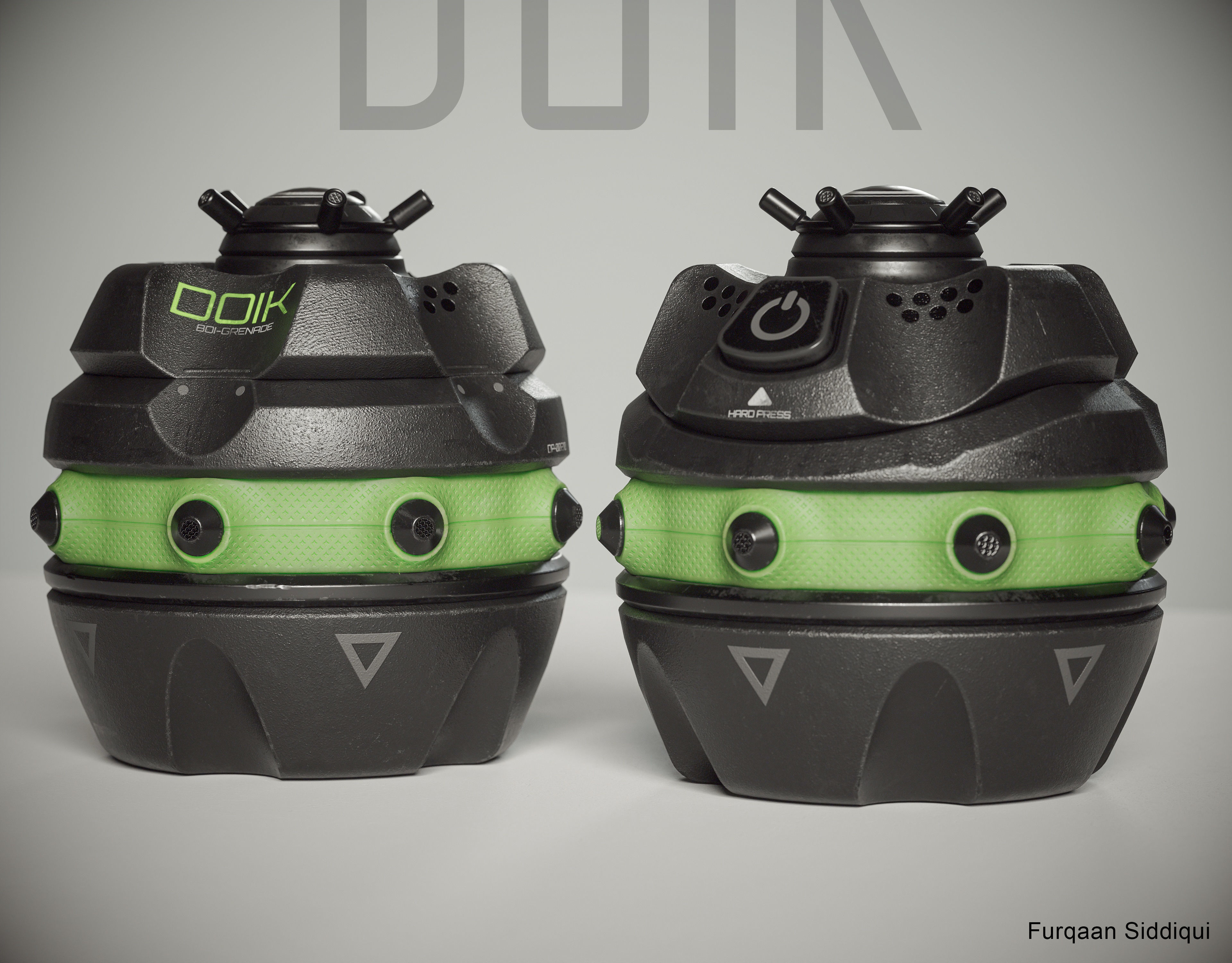 3D model Sci-fi Bio Grenade Doik PBR VR / AR / low-poly | CGTrader