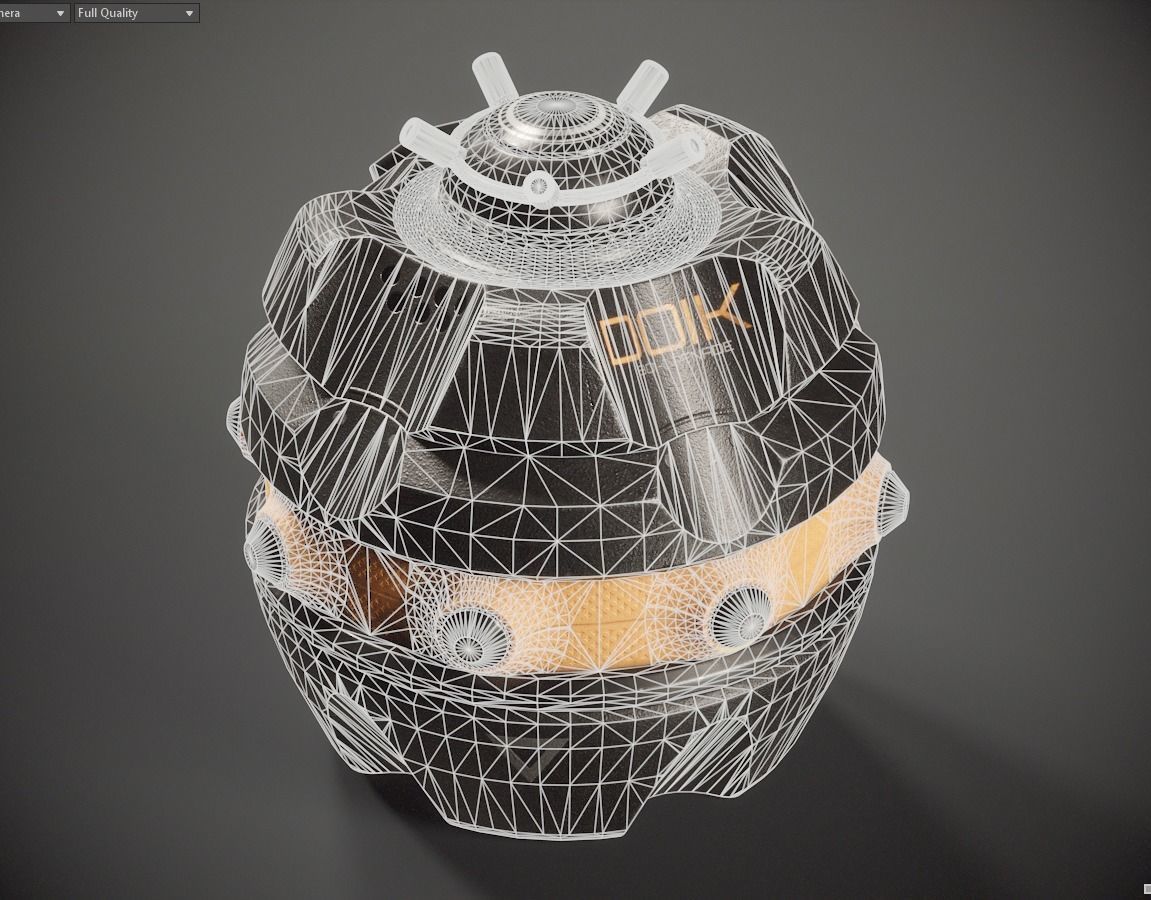 3D model Sci-fi Bio Grenade Doik PBR VR / AR / low-poly | CGTrader