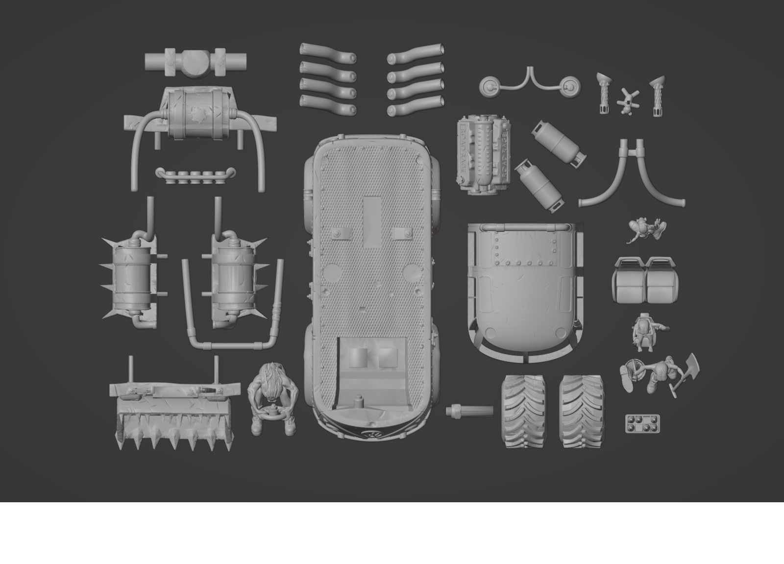 Road Rage RR-007 Mad Max style 3D printable models free 3D model 3D ...