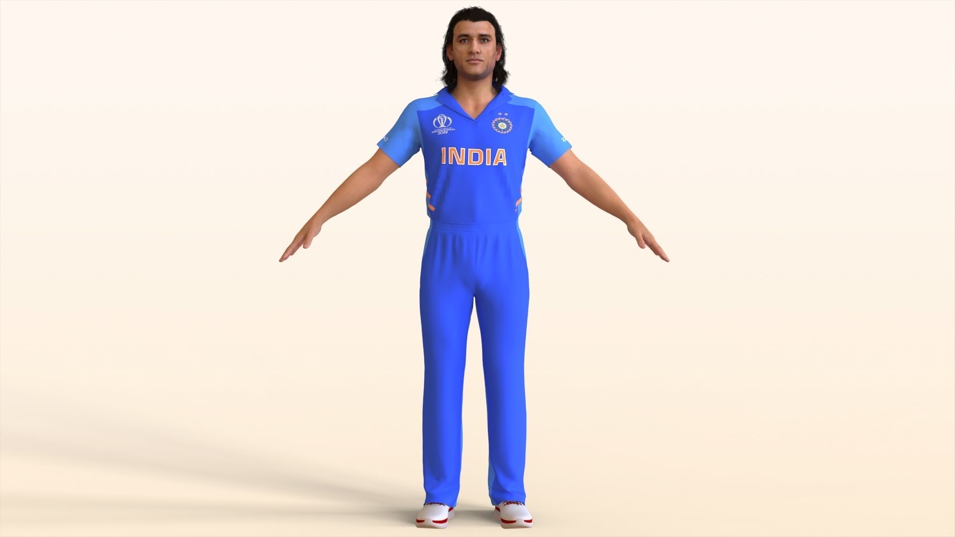 Cricket Player Dhoni 3D model | CGTrader