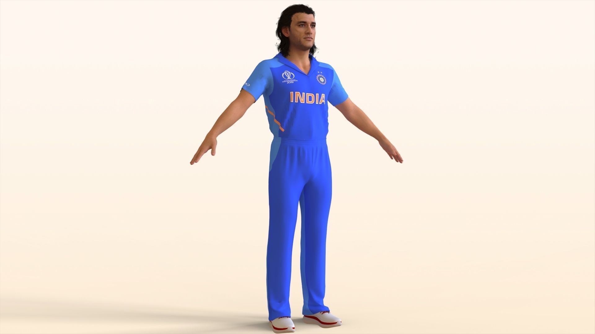 Cricket Player Dhoni 3D model | CGTrader