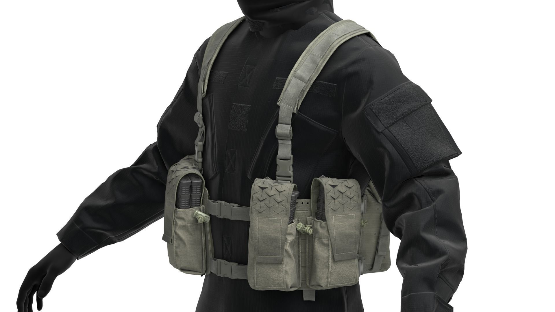 3D model Spiritus Systems 34A Chest Rig VR / AR / low-poly | CGTrader