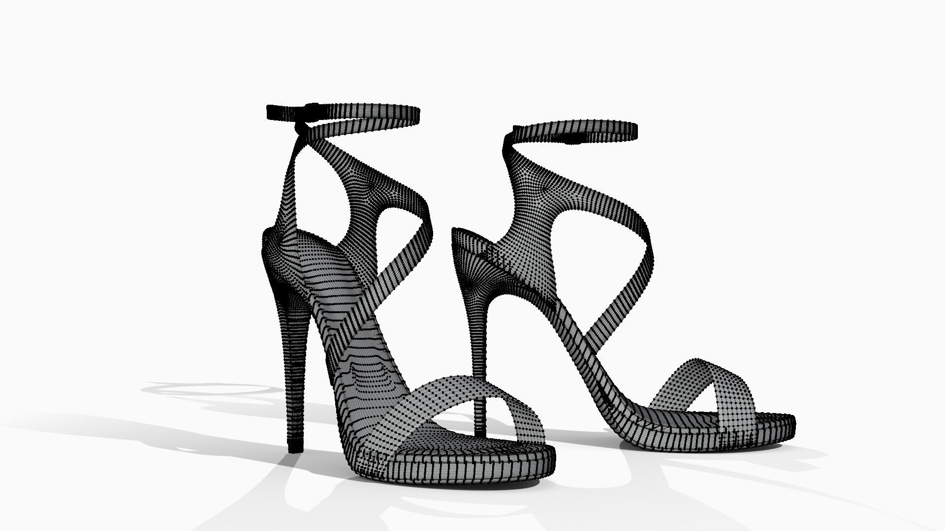 3D High Heels - Golden Curvy Sandal Heels free 3D model | CGTrader