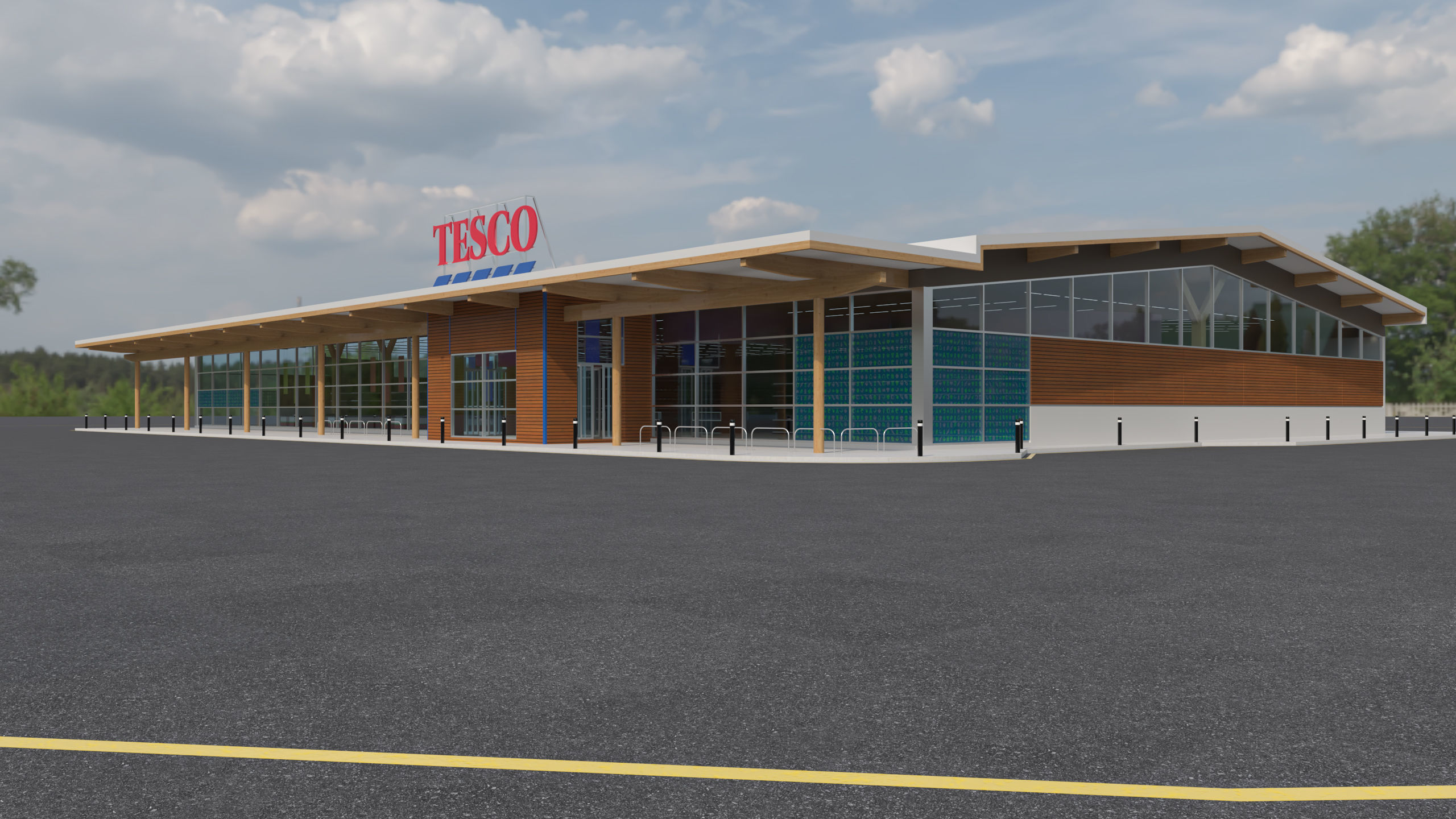3D model Tesco Supermarket UK Complete 3D model with textures VR / AR ...