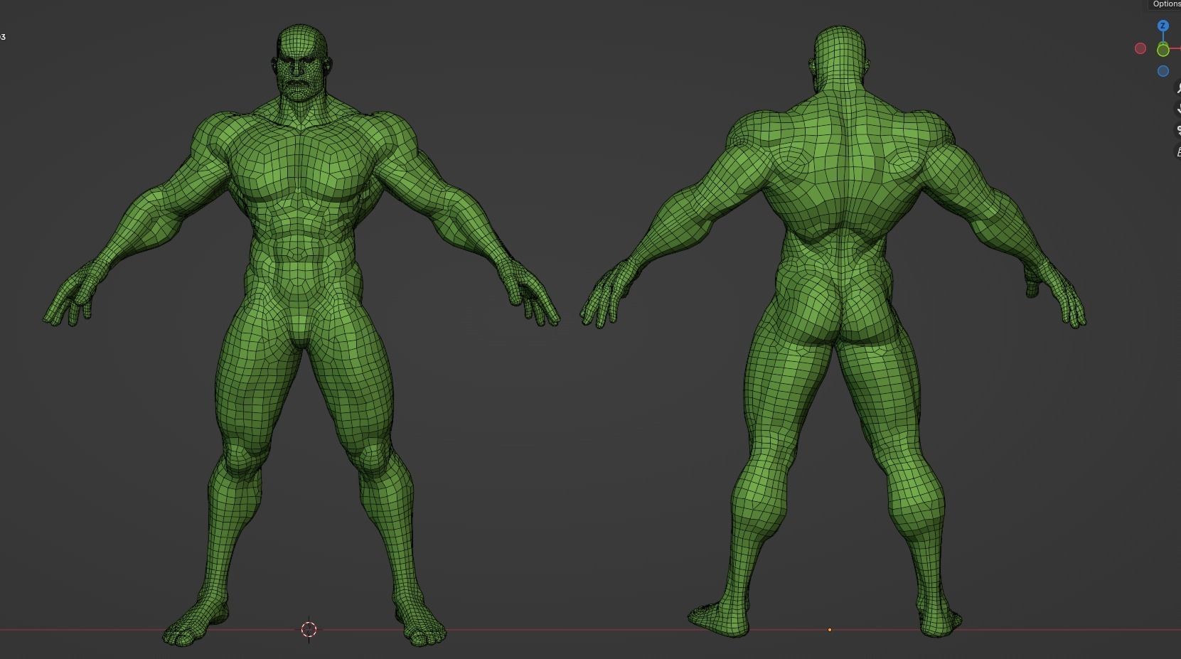 Stylized Muscular Male Anatomy Basemeshes 3D model rigged | CGTrader
