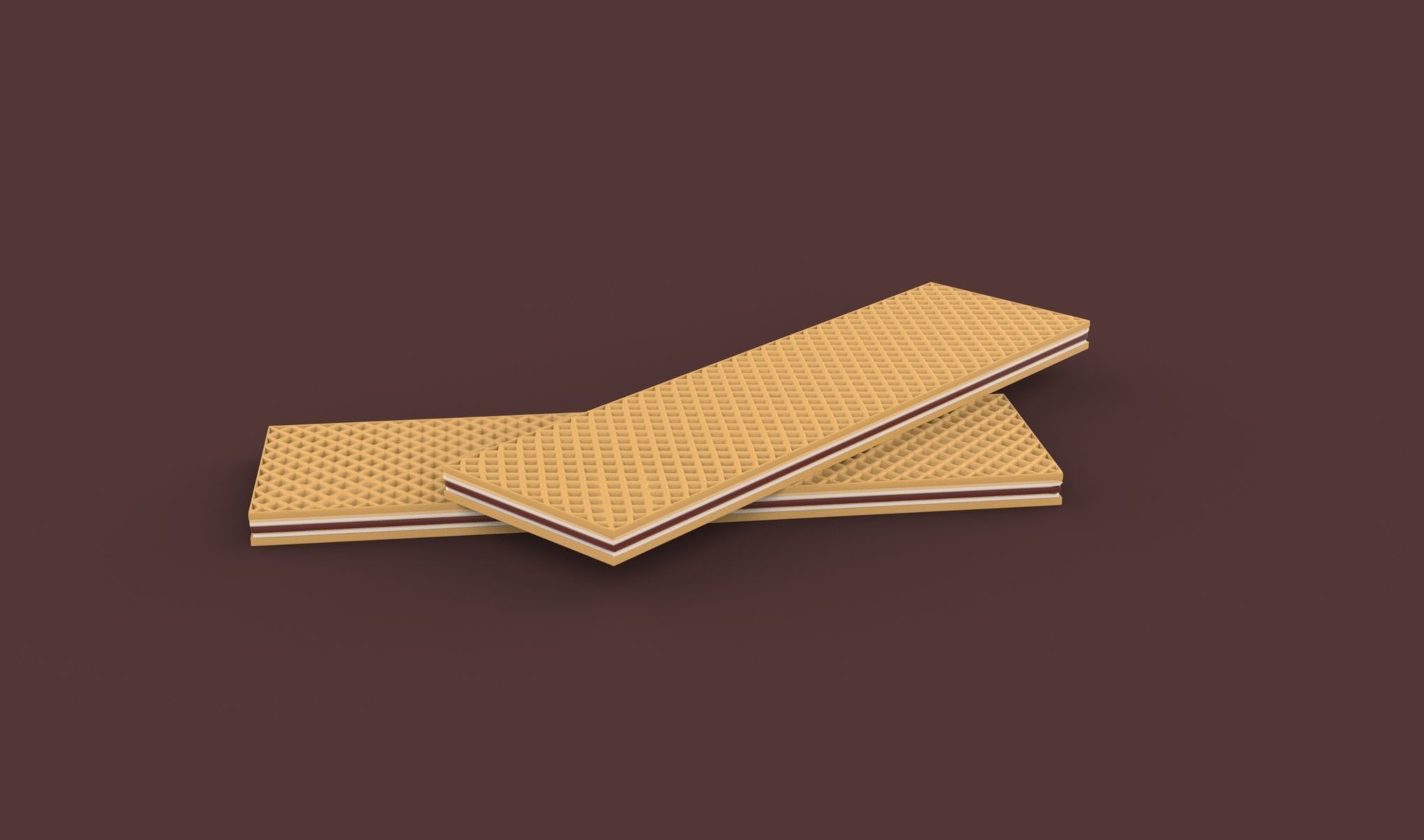 Chocolate Wafer 3D model animated | CGTrader