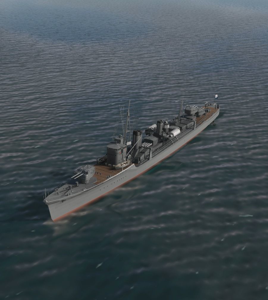 JAPANESE DESTROYER KAGERO 3D MODEL 3D model | CGTrader