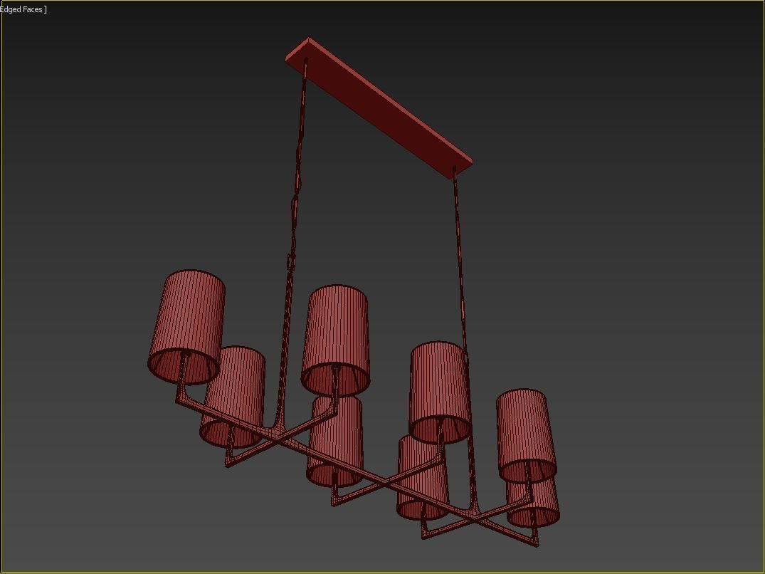 RH WRIGHT LINEAR CHANDELIER 3D model | CGTrader