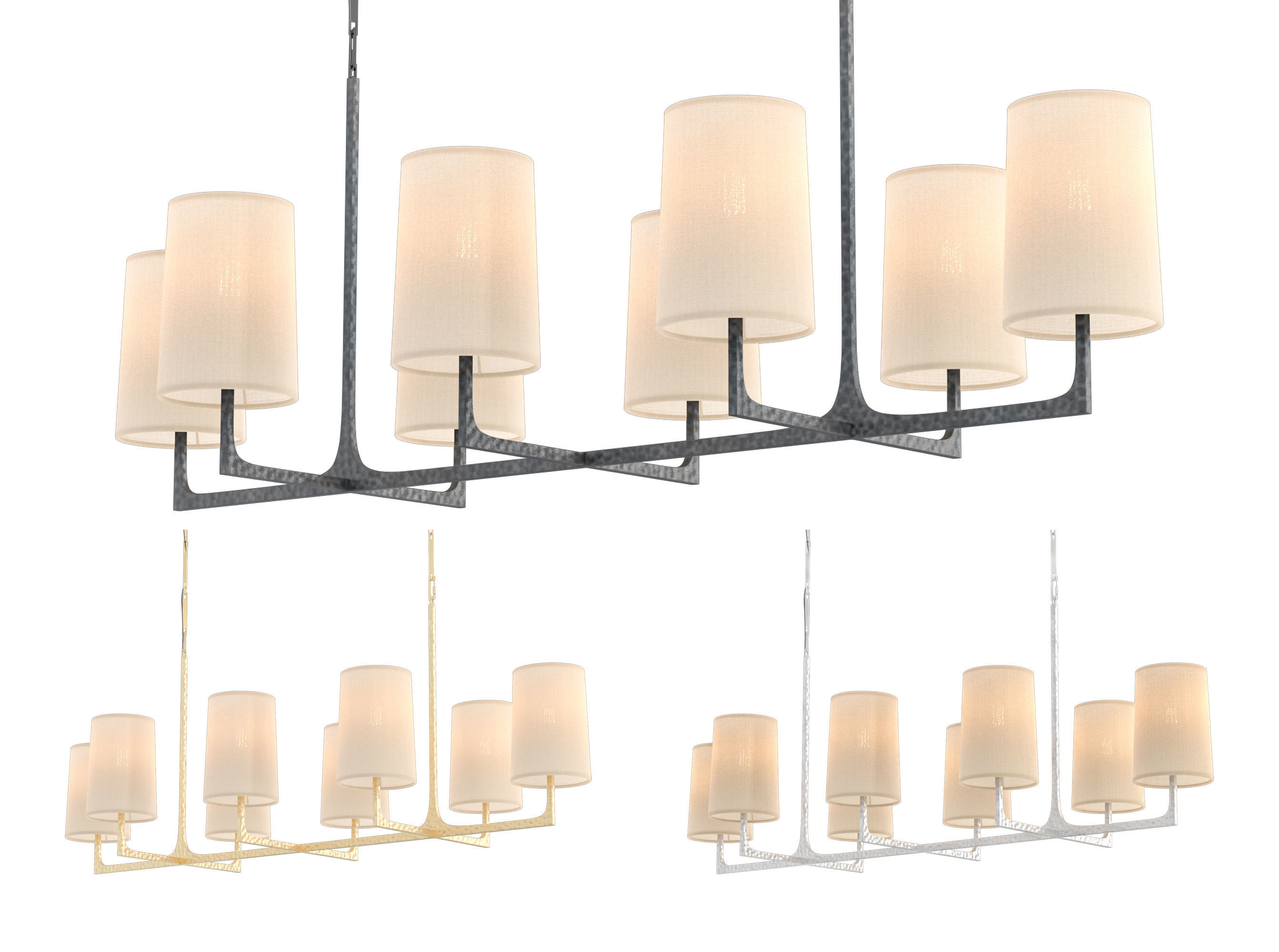 RH WRIGHT LINEAR CHANDELIER 3D model | CGTrader