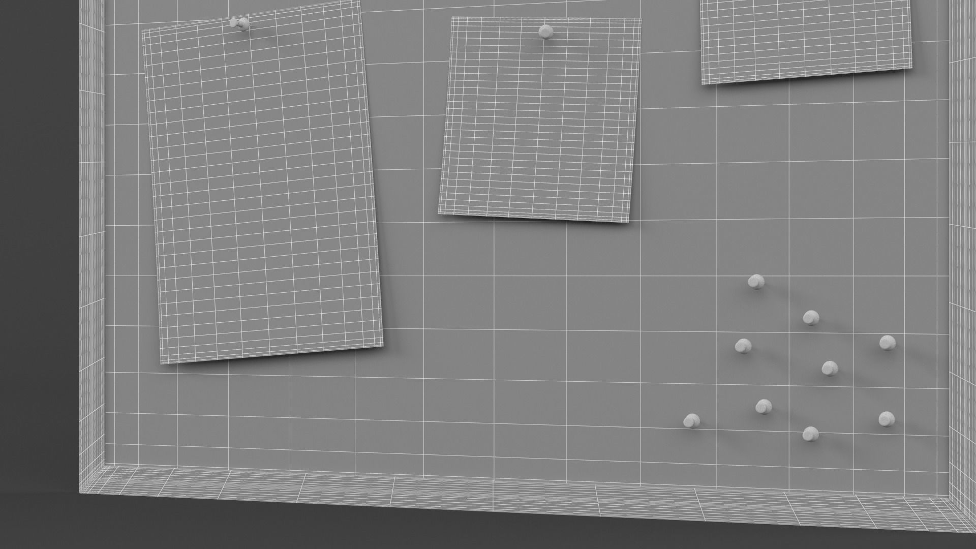 Pinboard Set free 3D model | CGTrader