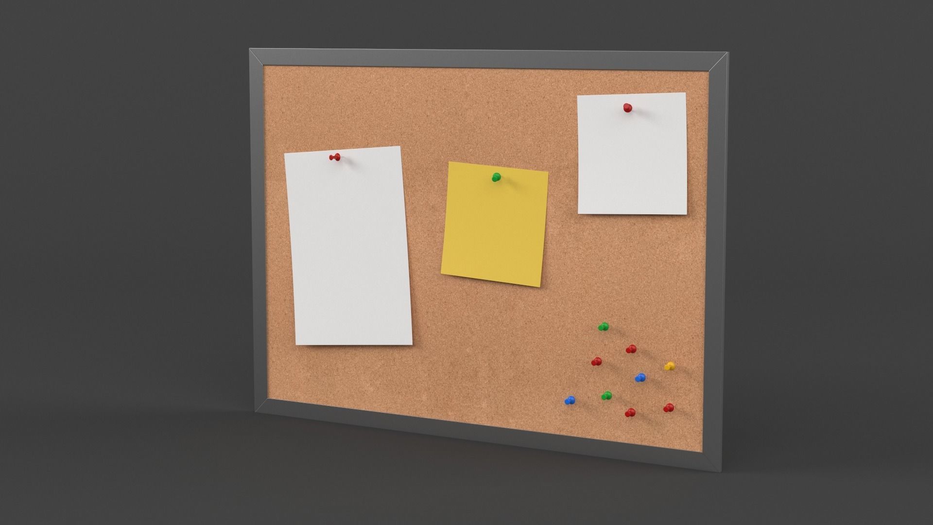 Pinboard Set free 3D model | CGTrader