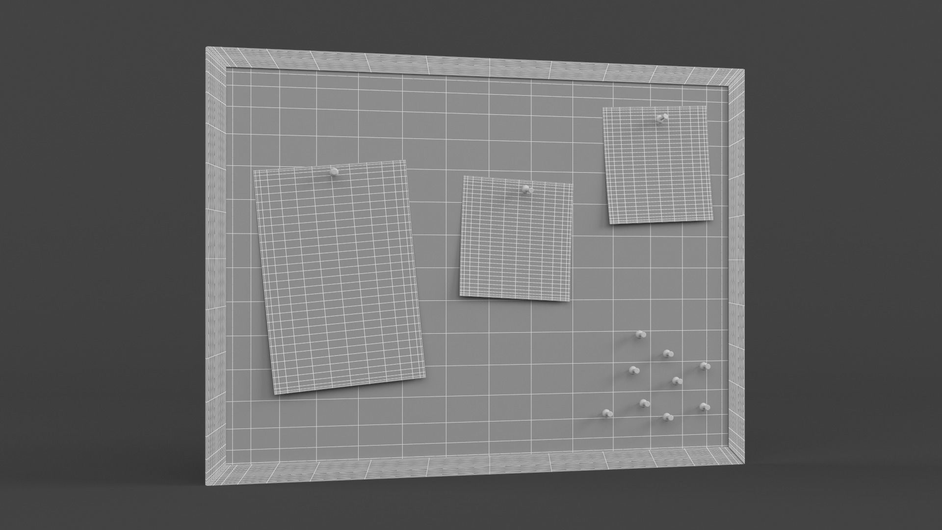 Pinboard Set free 3D model | CGTrader