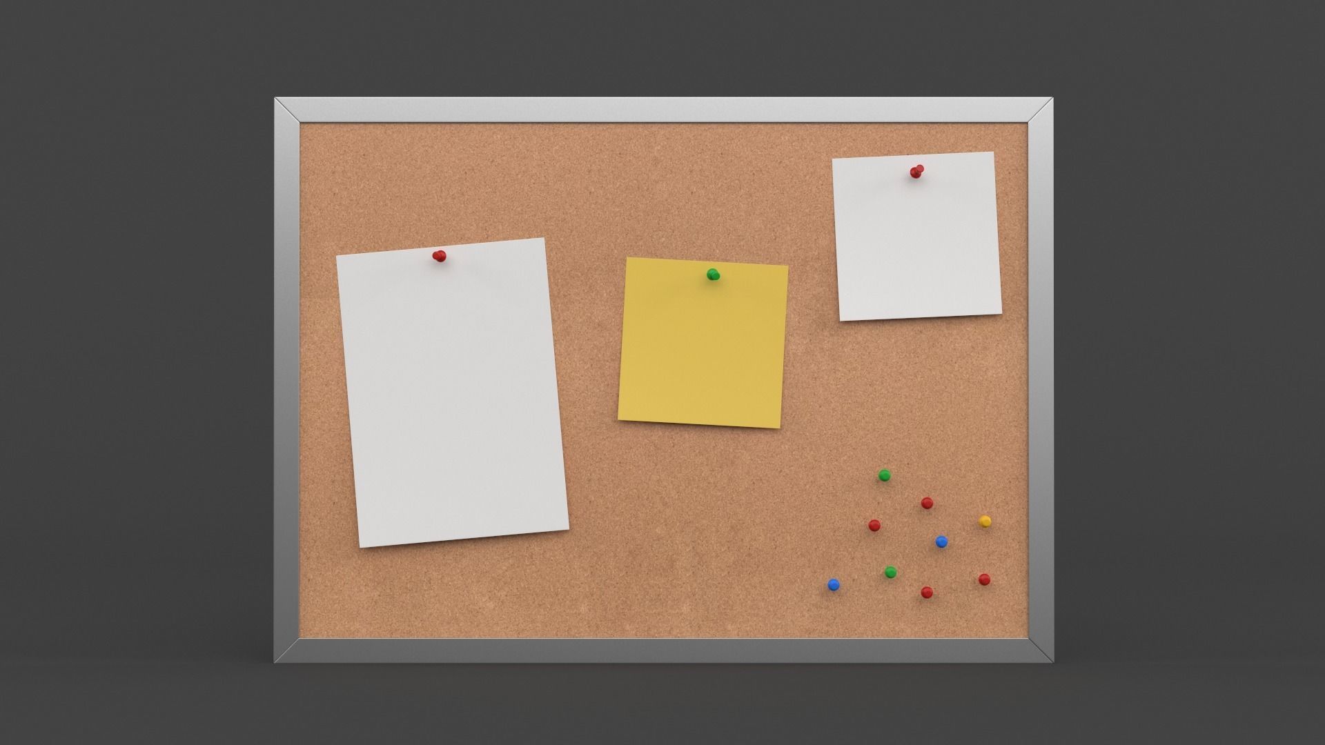 Pinboard Set free 3D model | CGTrader