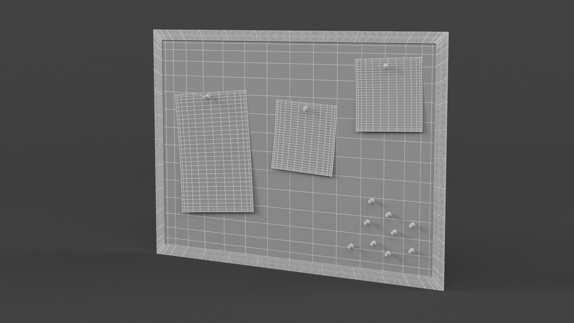 Pinboard Set free 3D model | CGTrader
