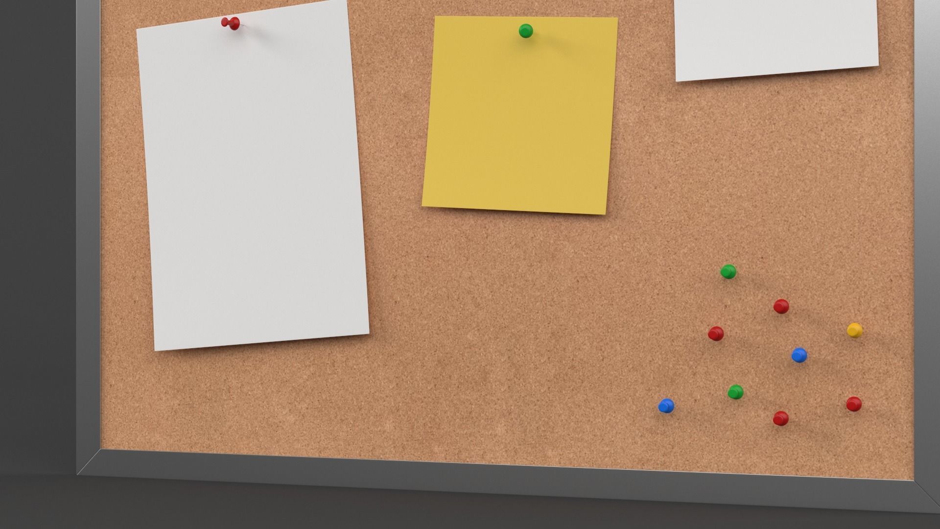 Pinboard Set free 3D model | CGTrader