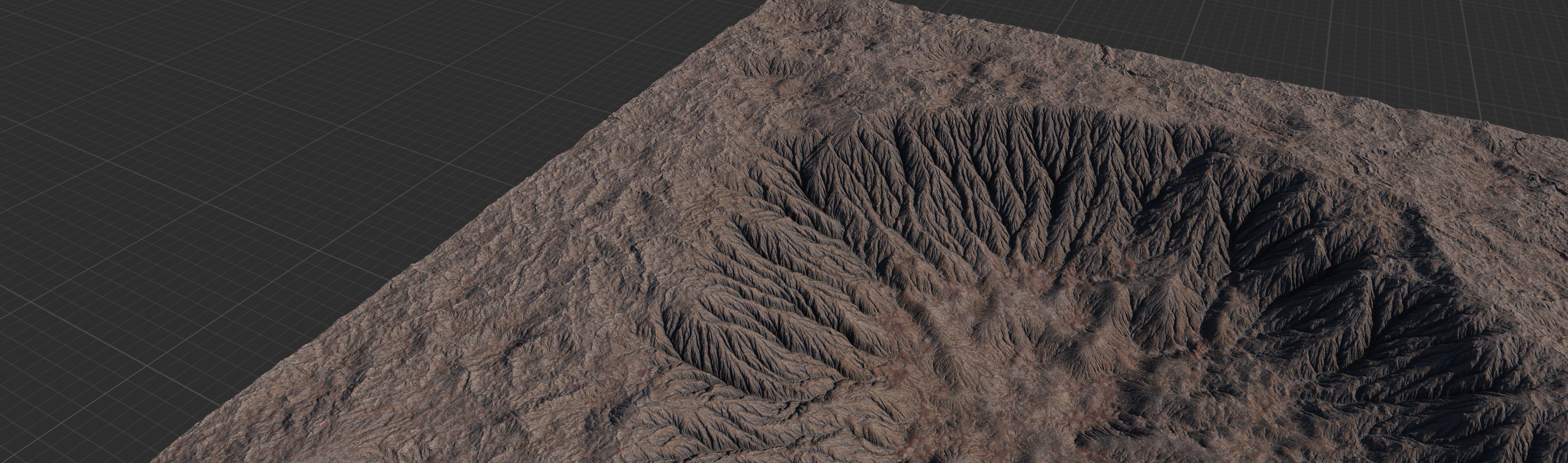 16k Massive Crater Shaped Terrain 3D model and height map 3D model ...