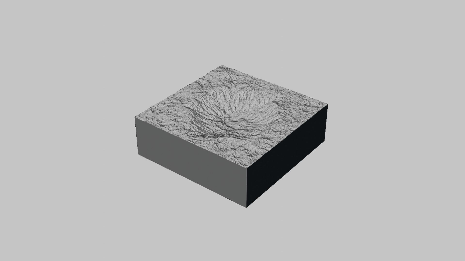 16k Massive Crater Shaped Terrain 3D model and height map 3D model ...