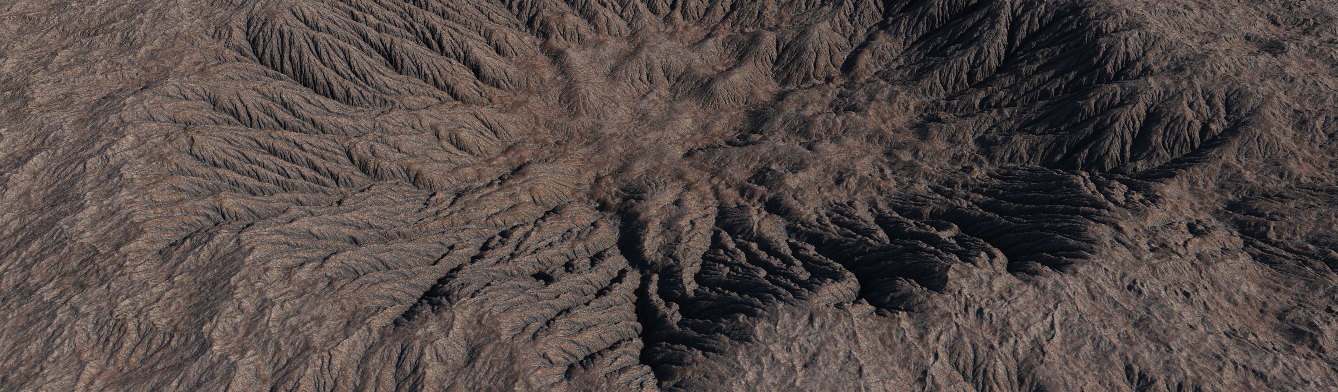 16k Massive Crater Shaped Terrain 3D model and height map 3D model ...