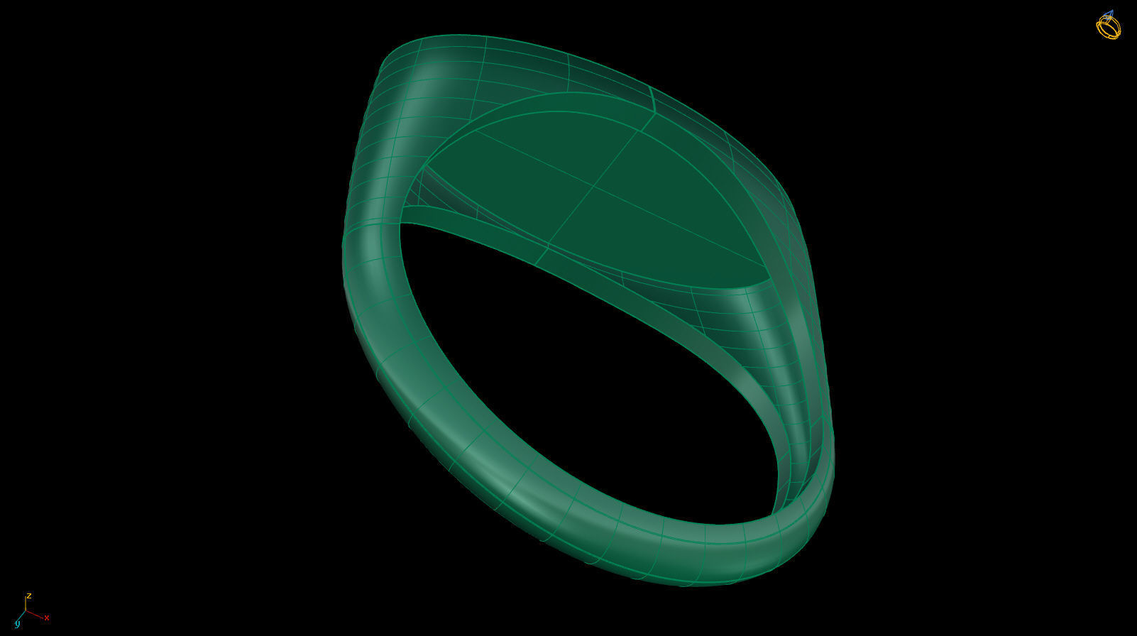 Signet Ring Oval Alphabet Letter A US Sizes 3D model 3D printable ...