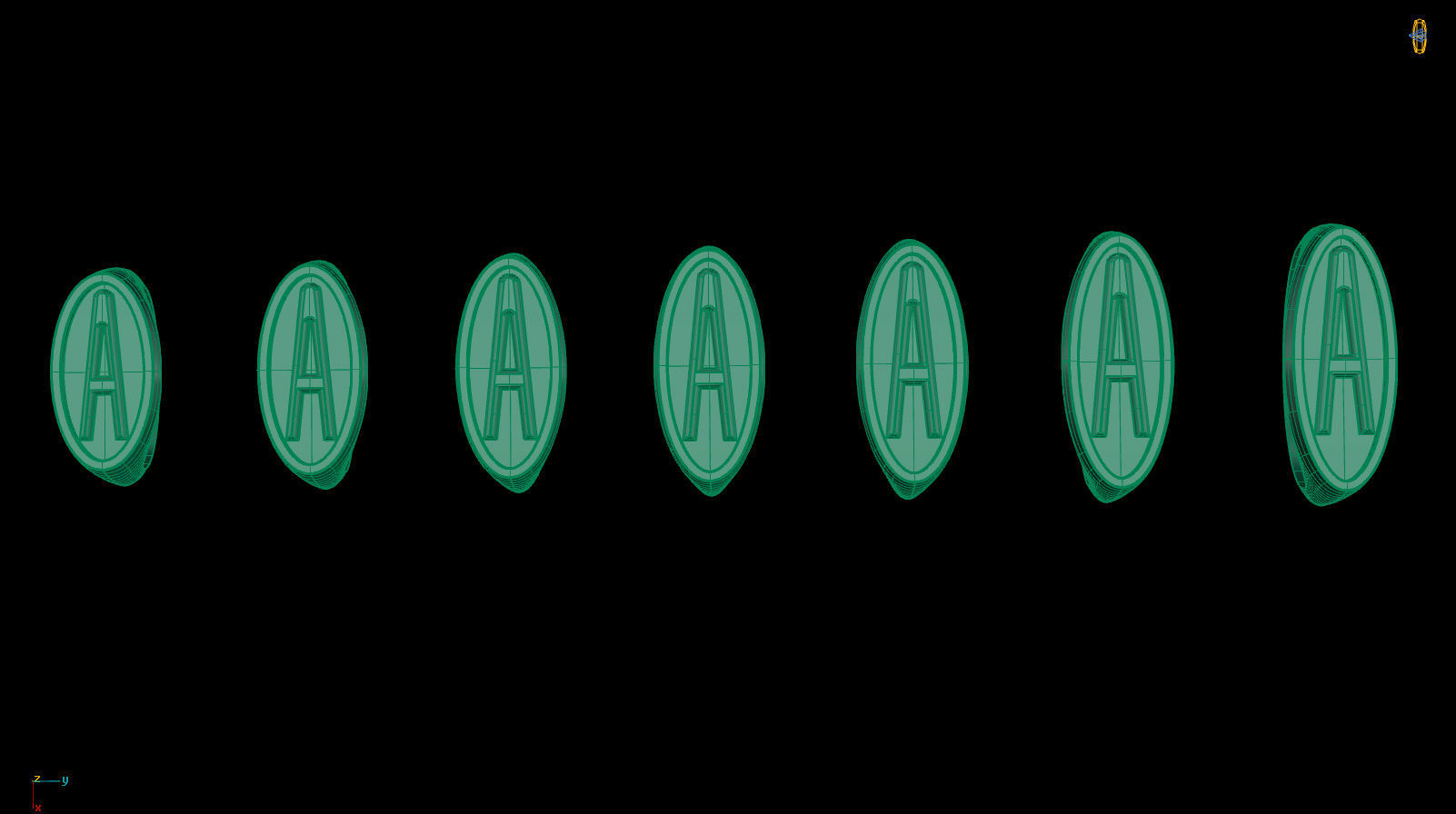 Signet Ring Oval Alphabet Letter A US Sizes 3D model 3D printable ...