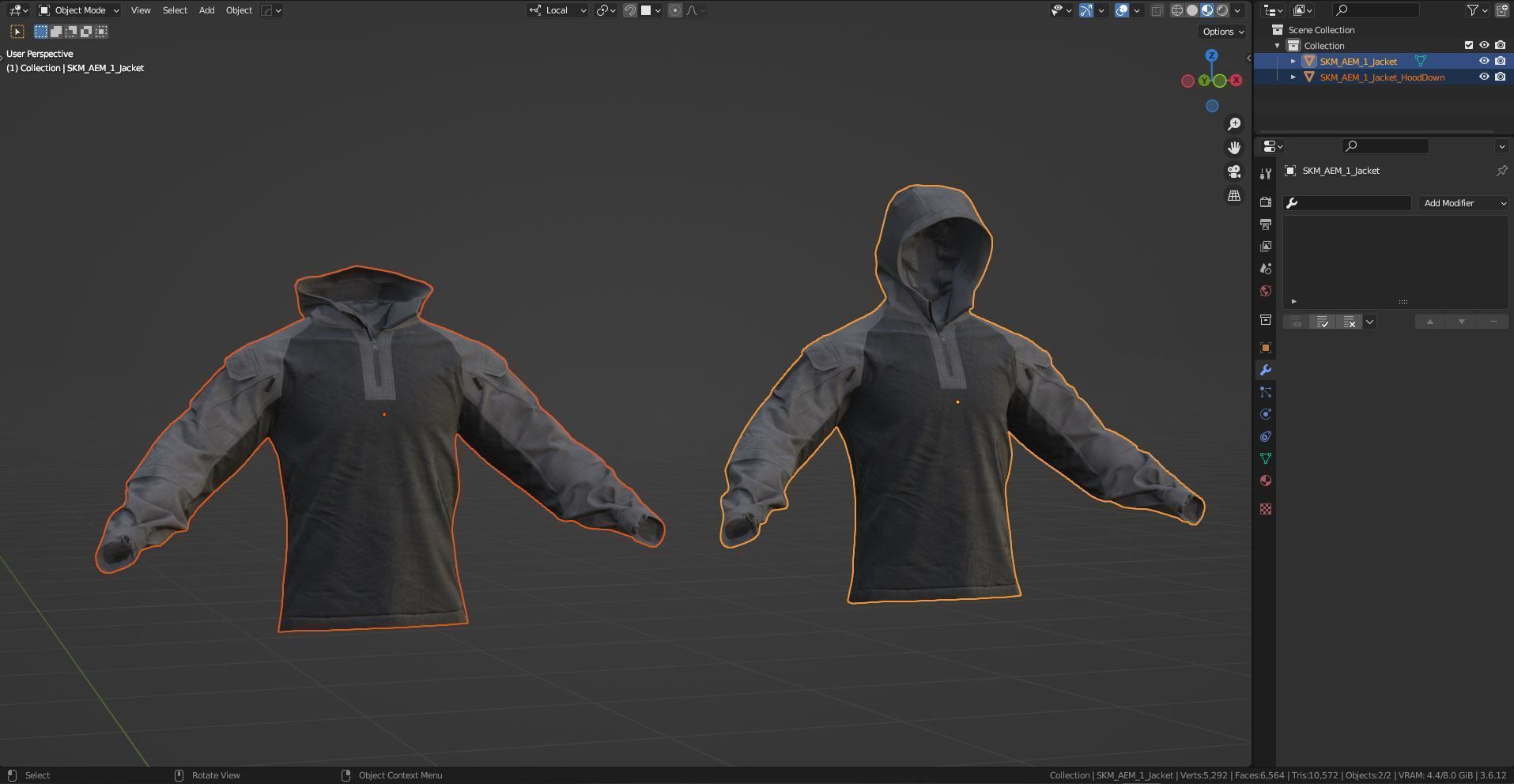 3D model AEM01 TACTICAL JACKET VR / AR / low-poly | CGTrader