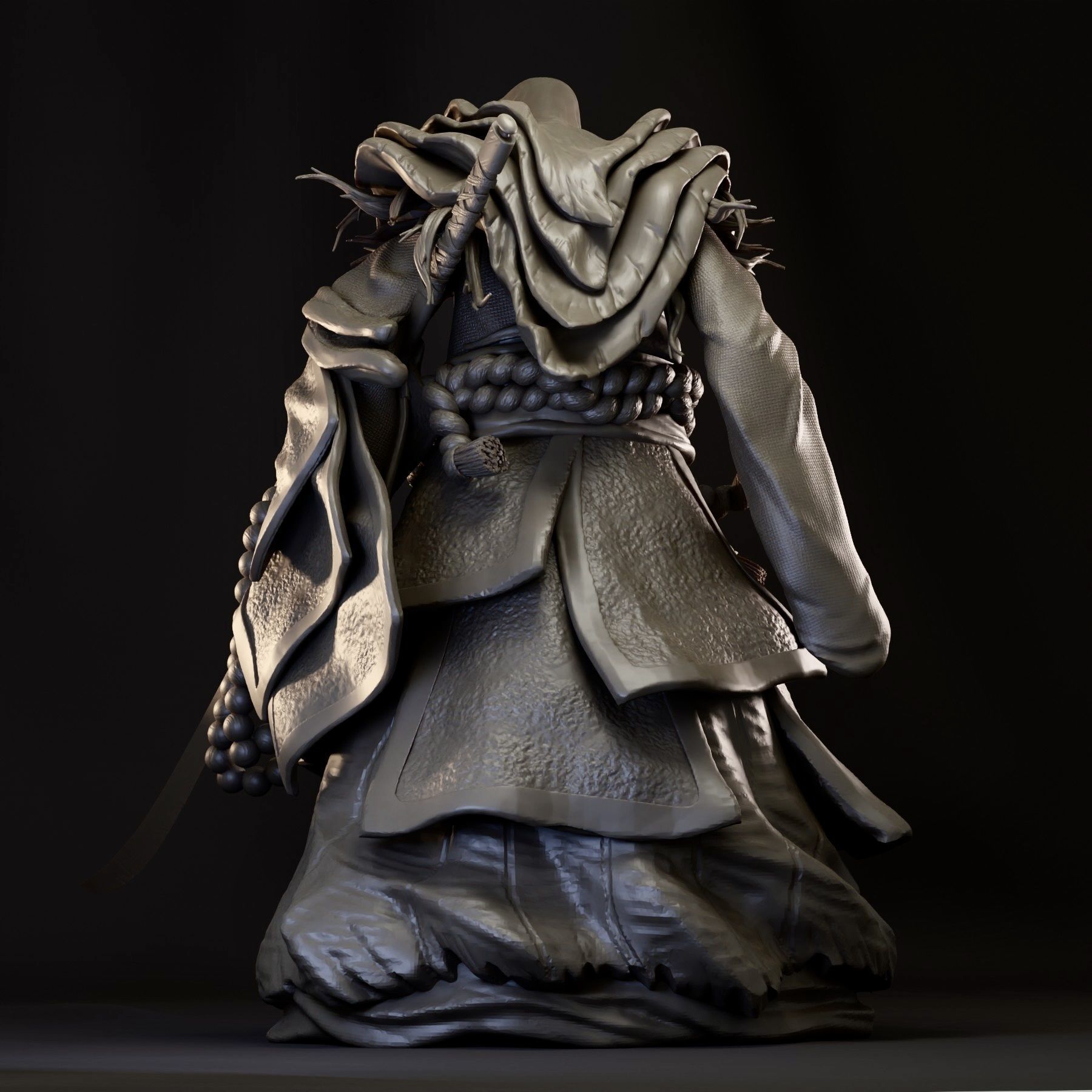 Corrupted Monk 3D model 3D printable | CGTrader