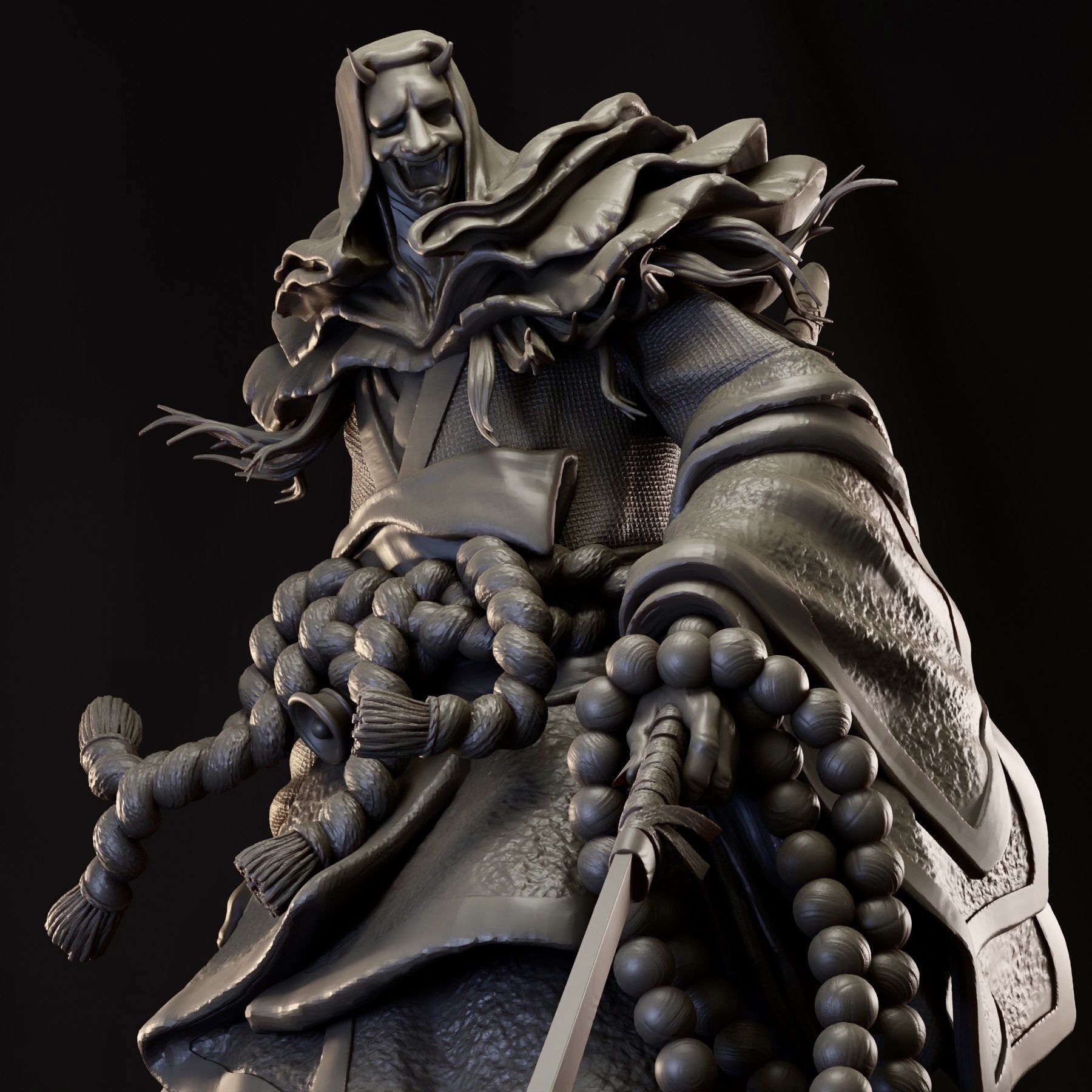 Corrupted Monk 3D model 3D printable | CGTrader