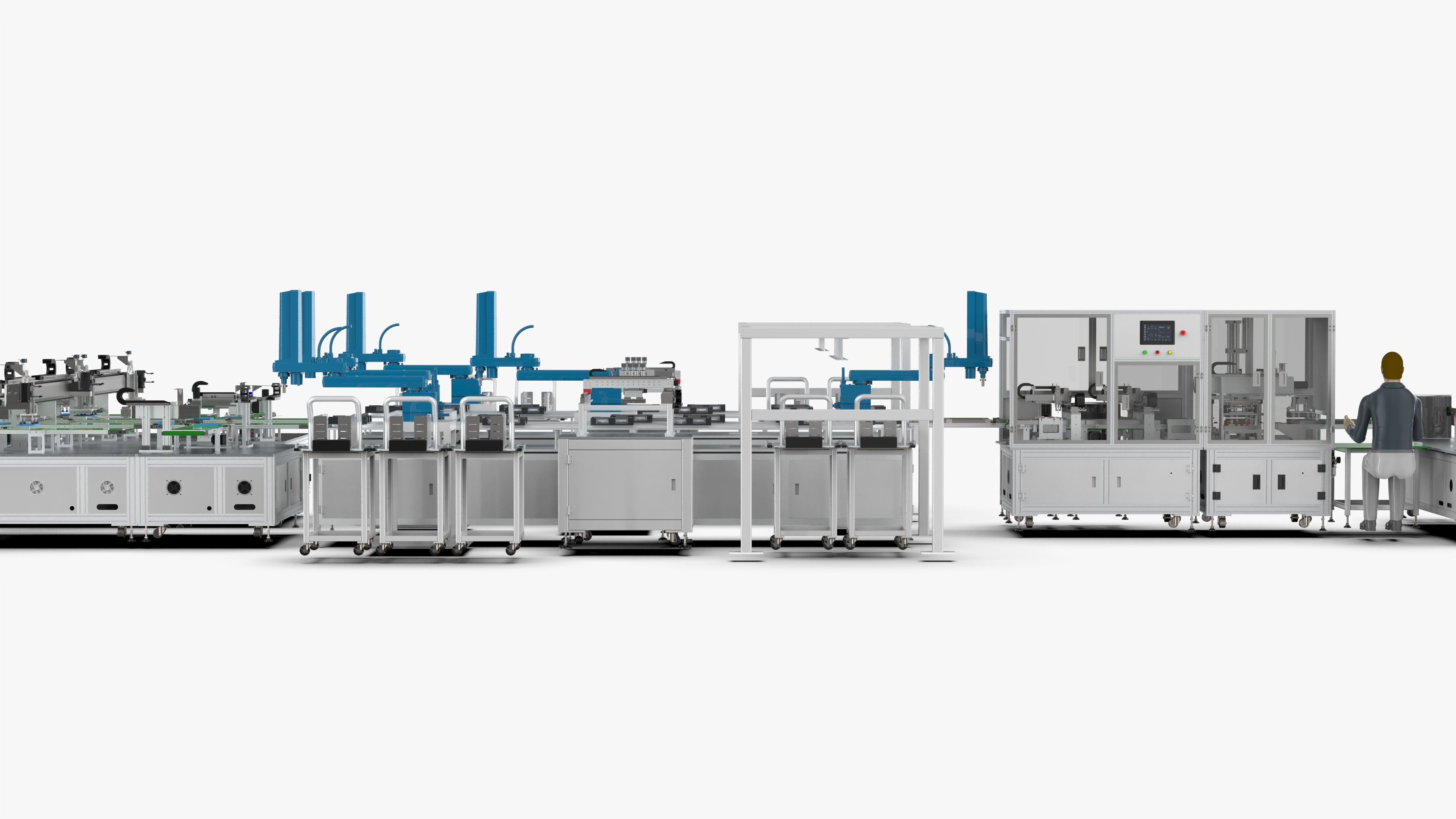 Automatic Soft Pack Battery Production Line 3D model | CGTrader