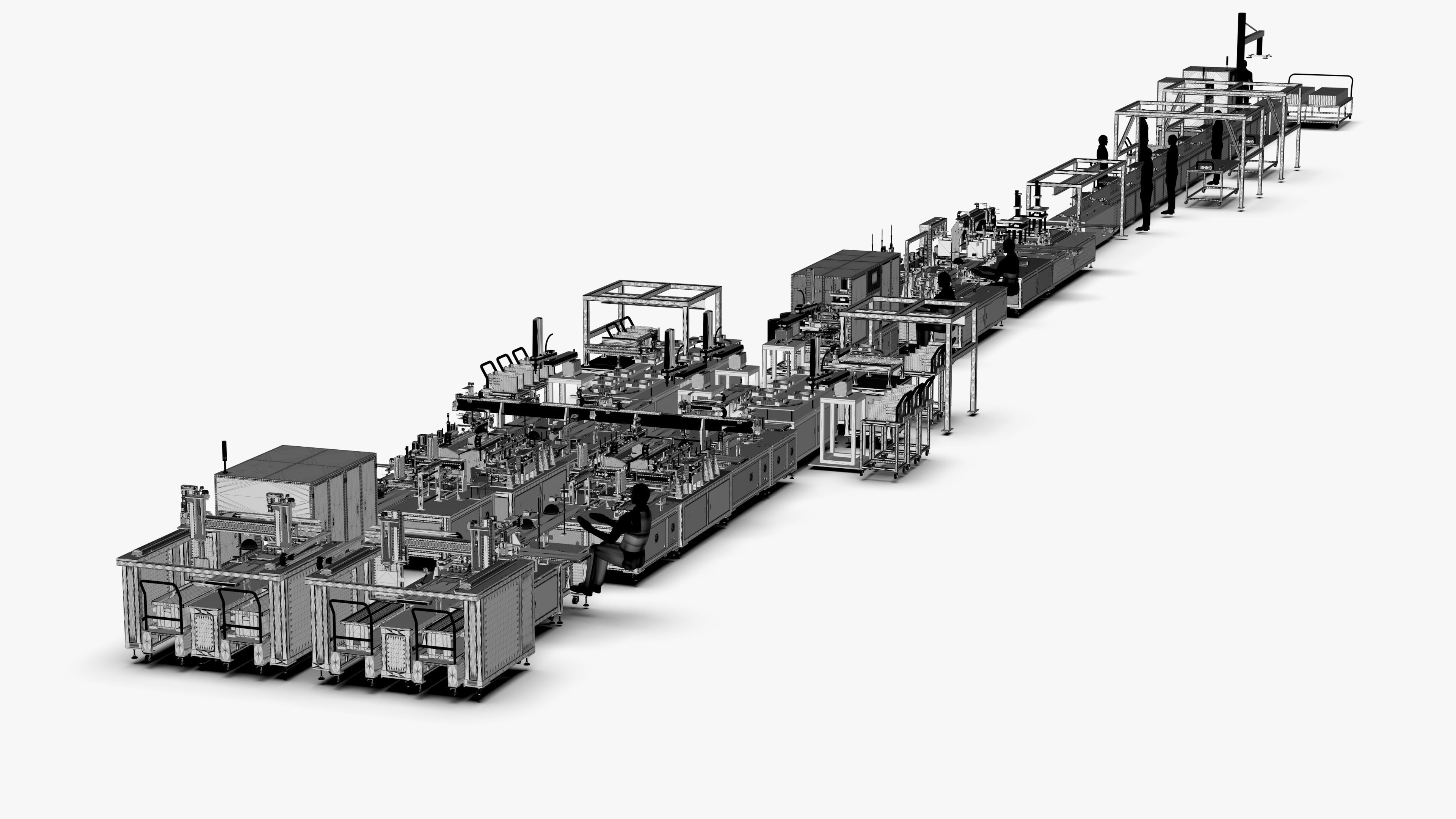 Automatic Soft Pack Battery Production Line 3D model | CGTrader