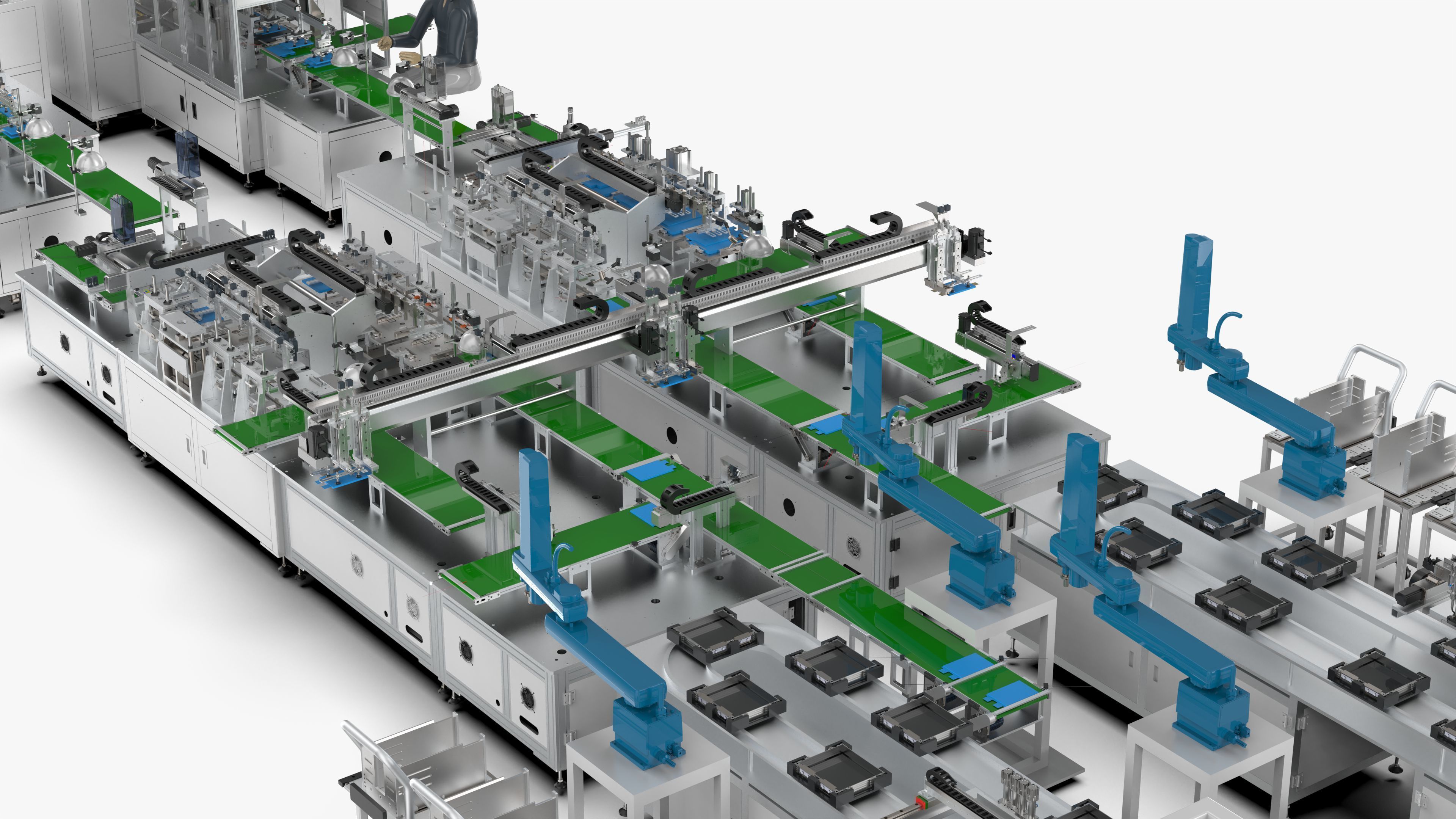 Automatic Soft Pack Battery Production Line 3D model | CGTrader
