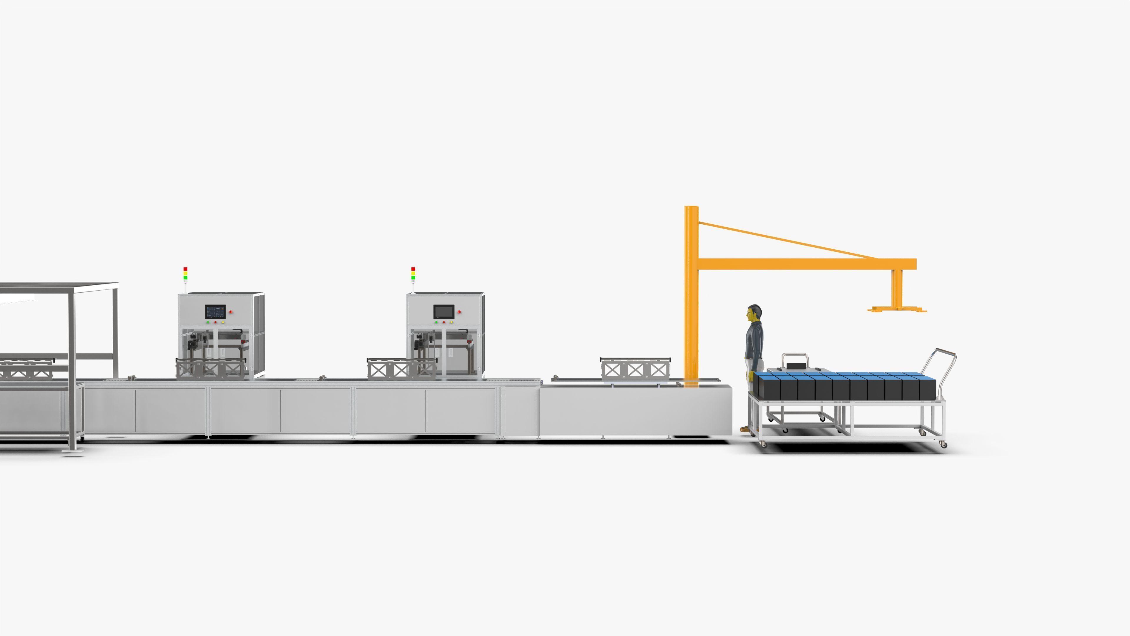 Automatic Soft Pack Battery Production Line 3D model | CGTrader
