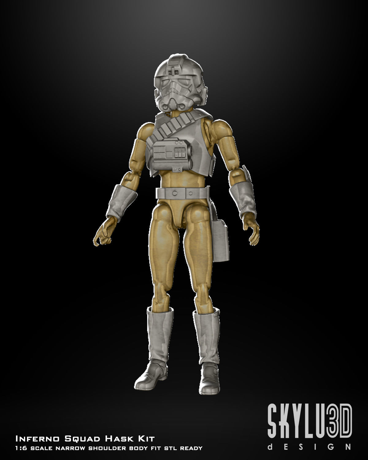 Inferno Squad Hask Armor One6 scale custom kit STL files 3D model 3D ...