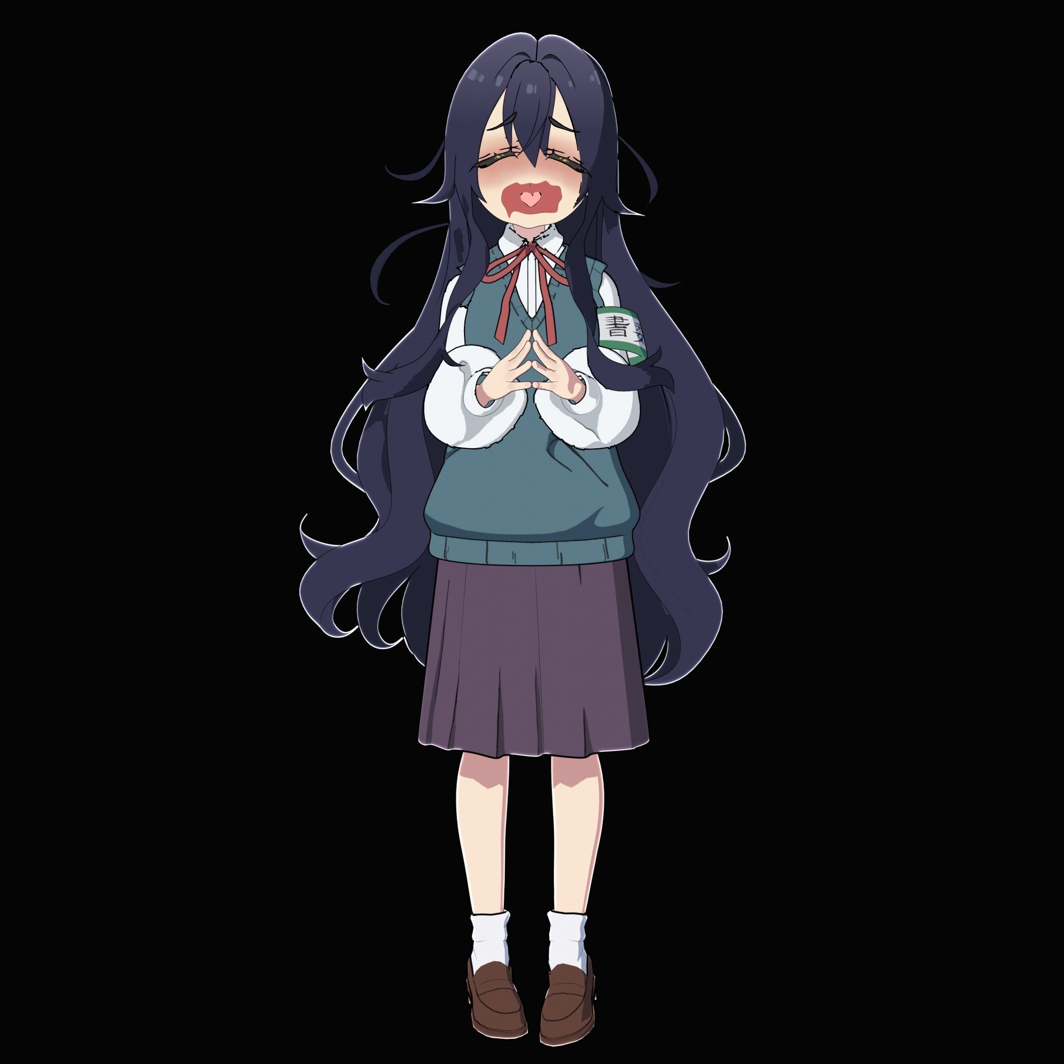 3d anime Shizuka model 3D model rigged | CGTrader