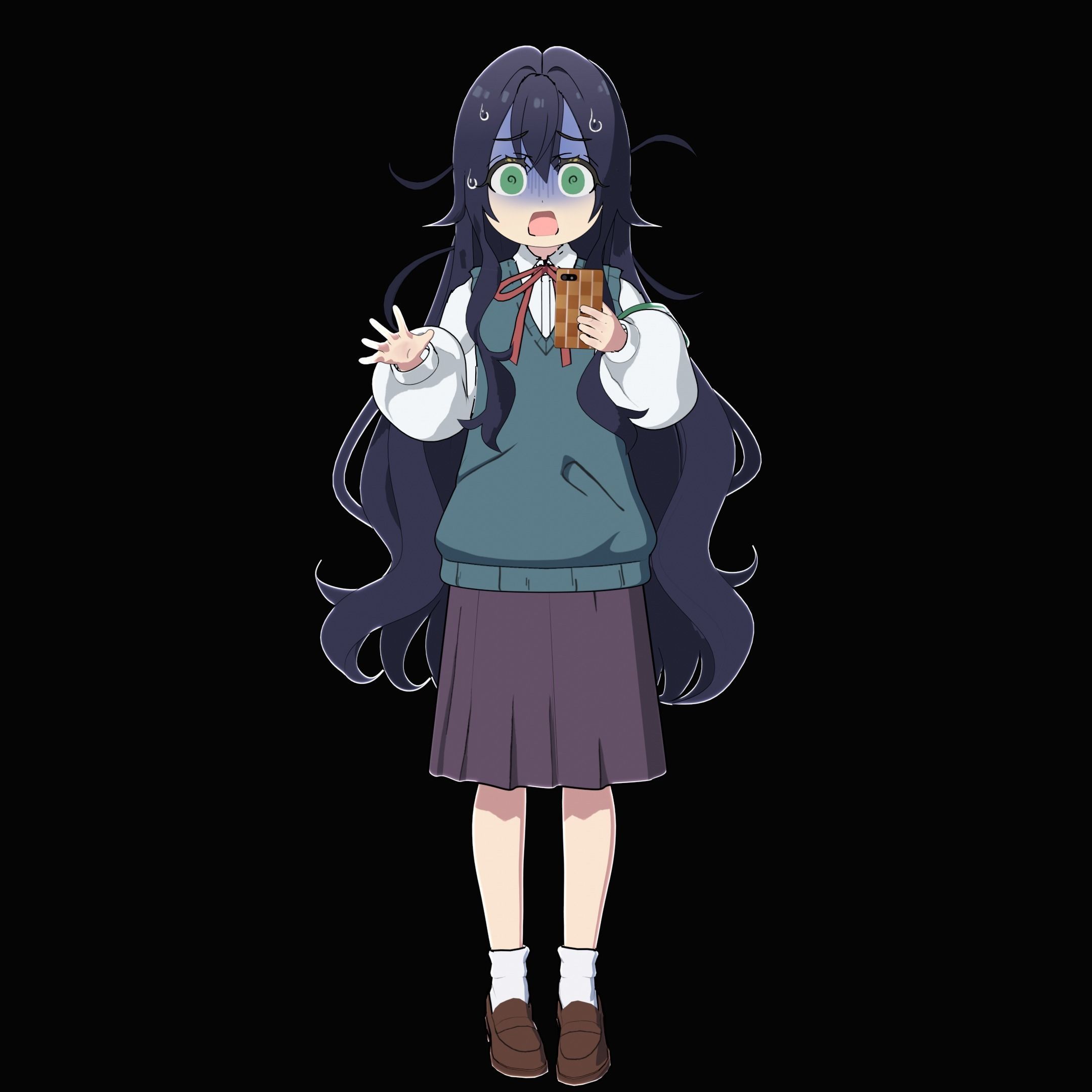 3d anime Shizuka model 3D model rigged | CGTrader