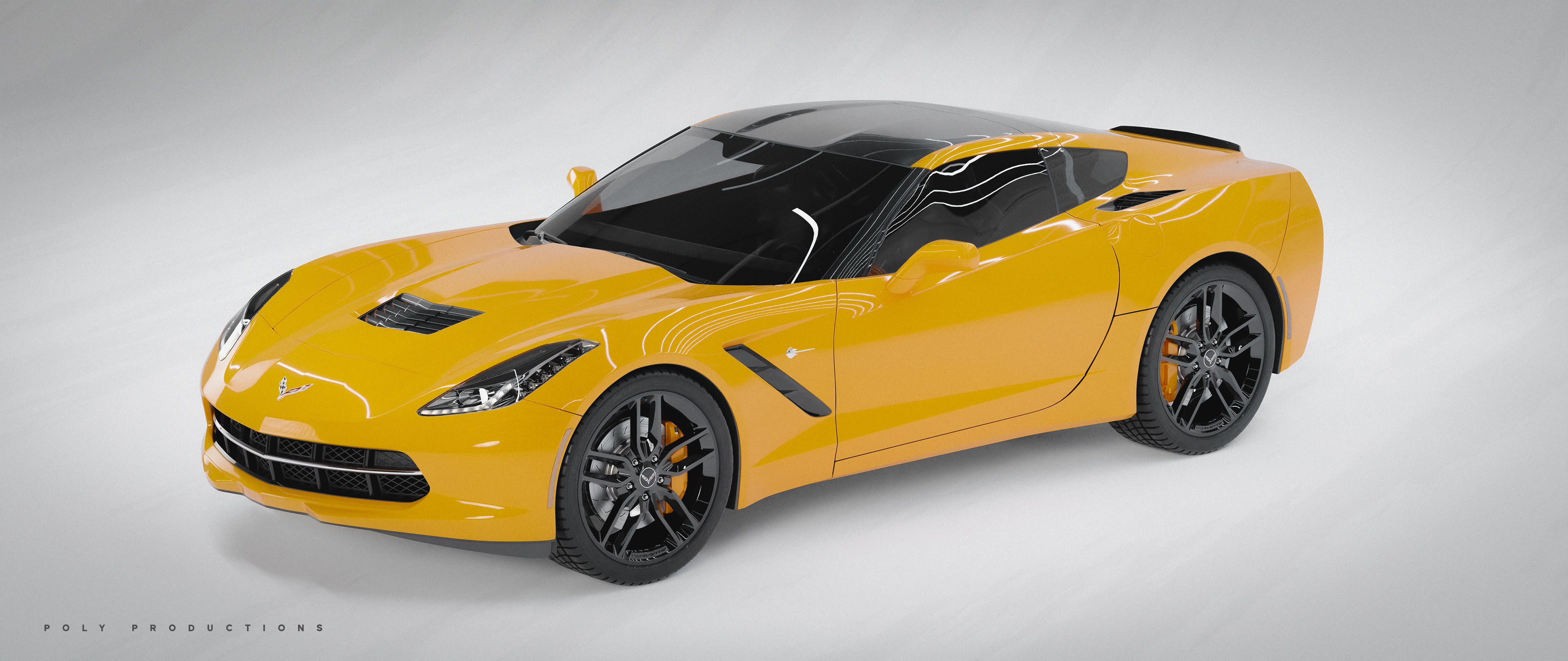 Corvette Stingray Realistic 3D Model free 3D model rigged | CGTrader
