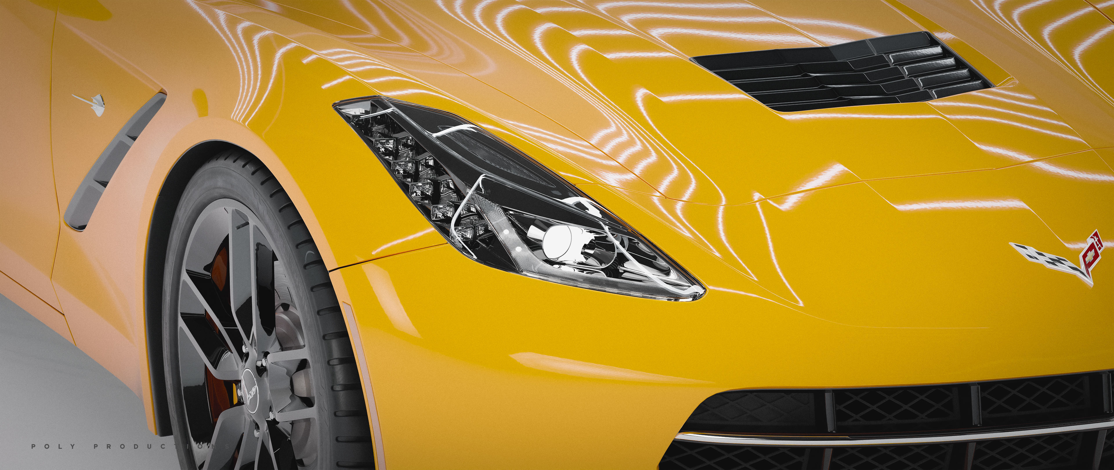 Corvette Stingray Realistic 3D Model free 3D model rigged | CGTrader