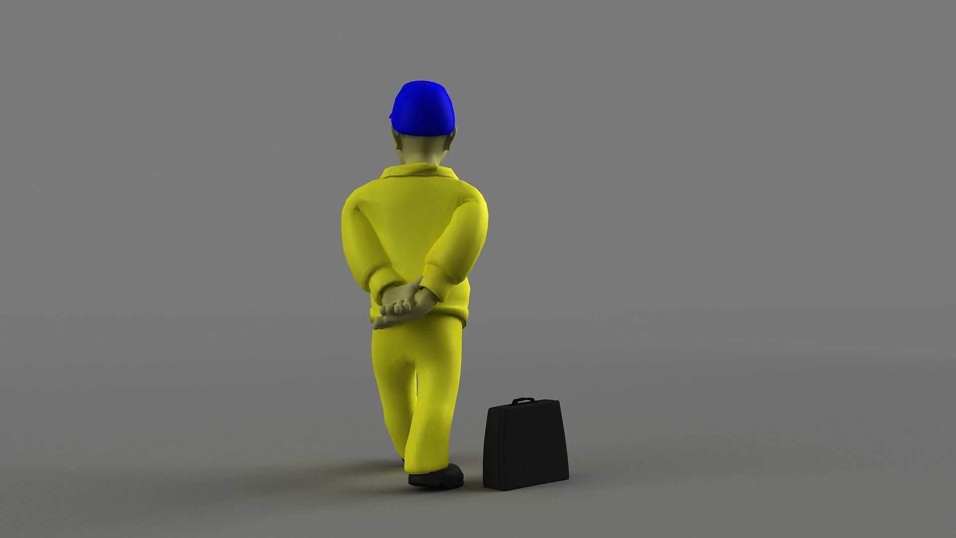 character real man realistic construction worker miner workman 3D model ...