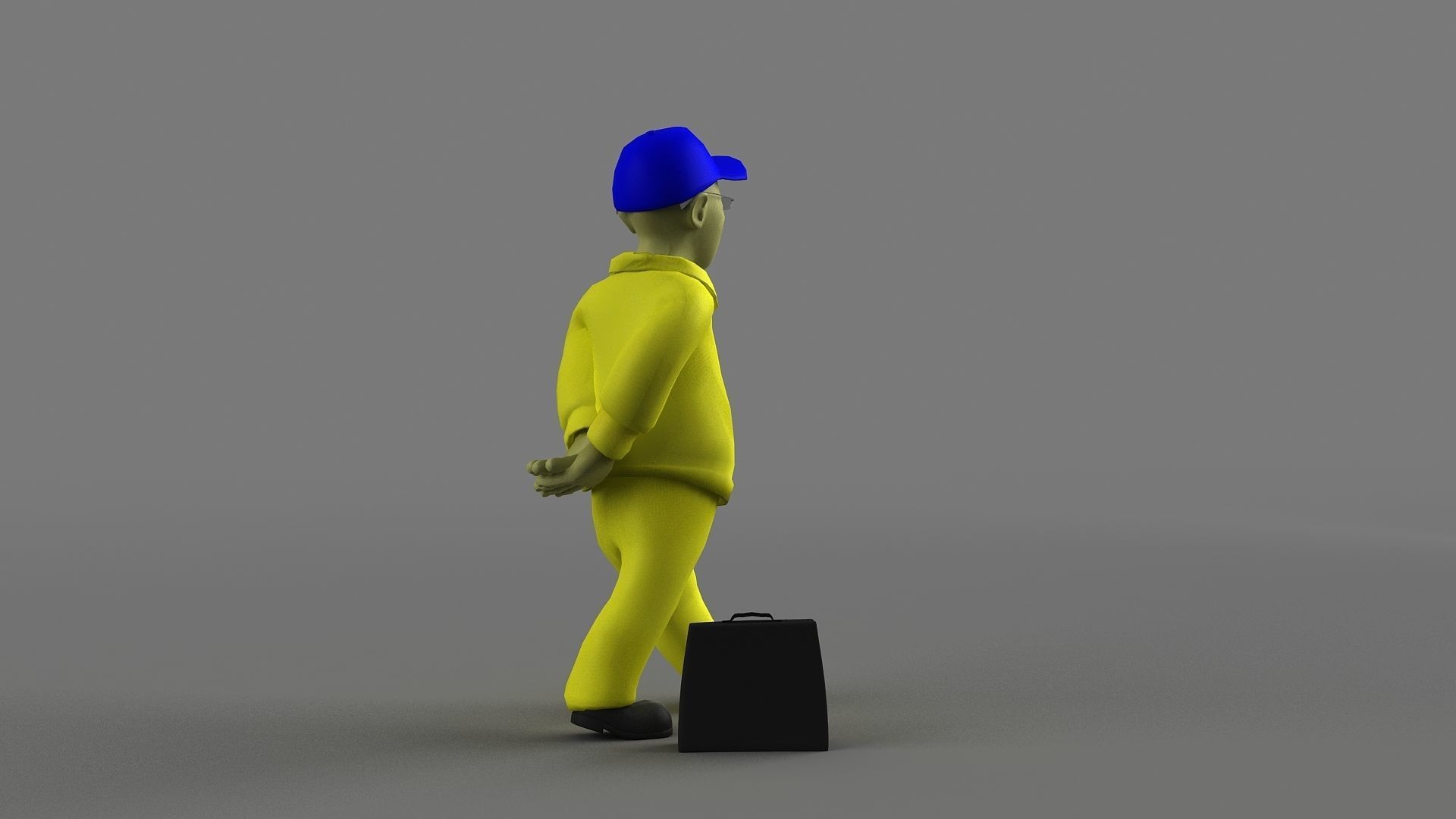 character real man realistic construction worker miner workman 3D model ...