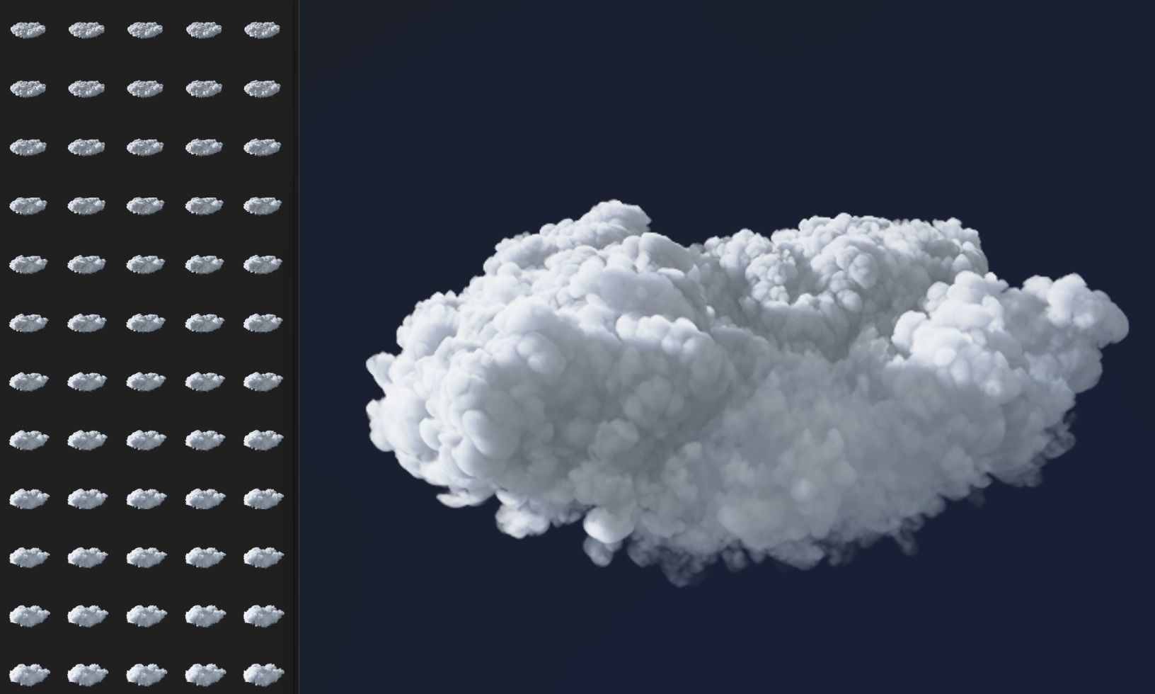 60 clouds VDB format Blender Unreal Engine 4K png and Sprite 3D model ...